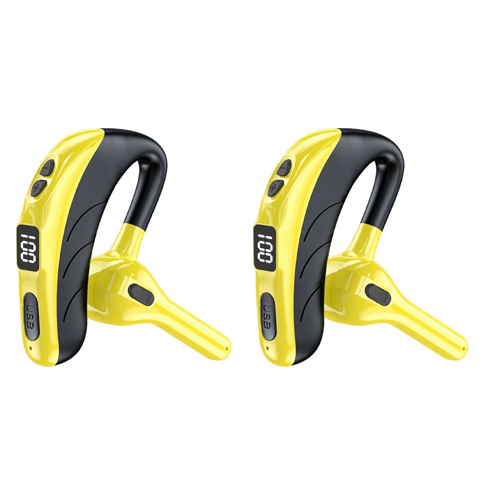 GJX 2Pcs Ear Buds Superior Bass Response Wireless Earbuds Minimalist ...