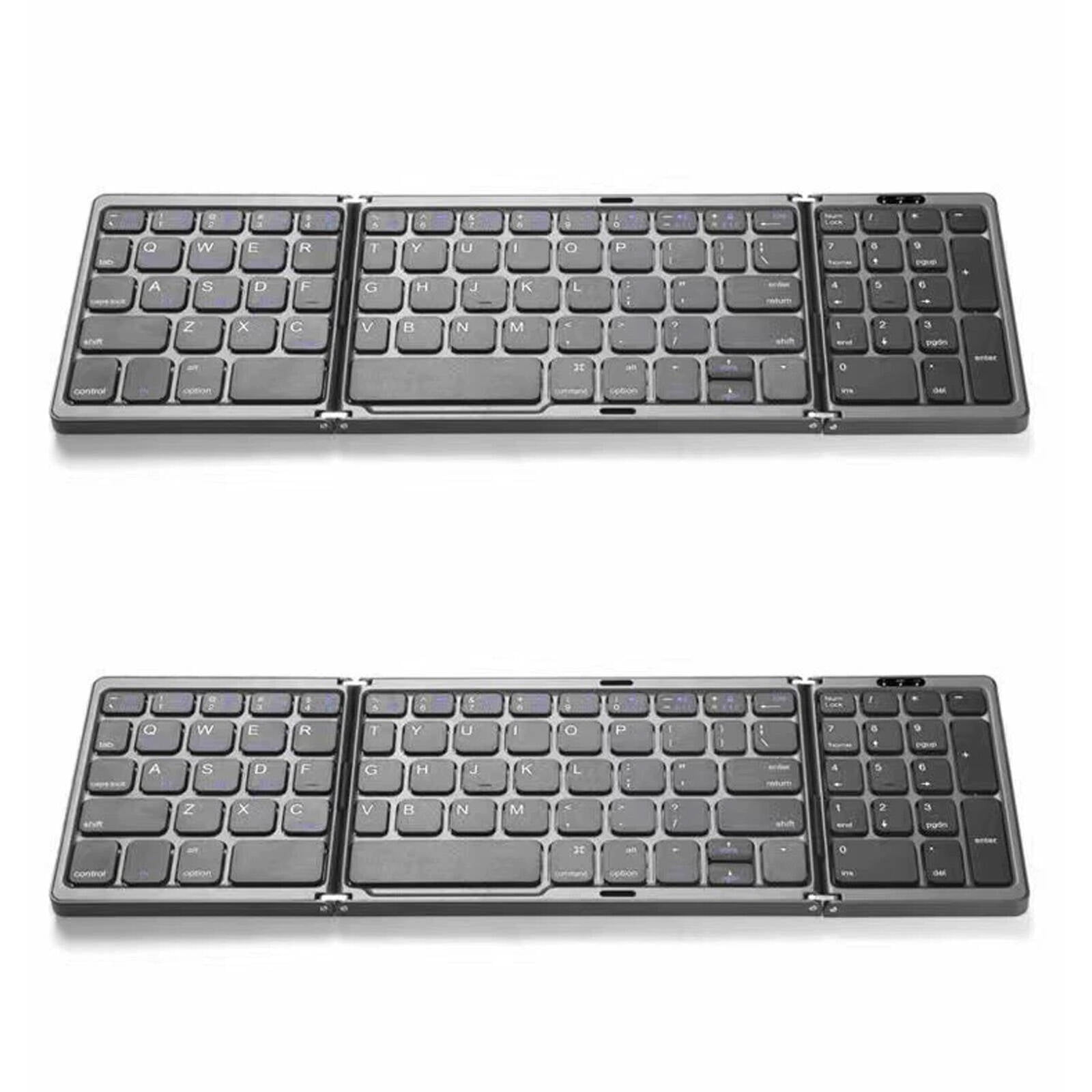 GJX 2Pcs Foldable Keyboard Silent and Comfortable Typing Experience ...