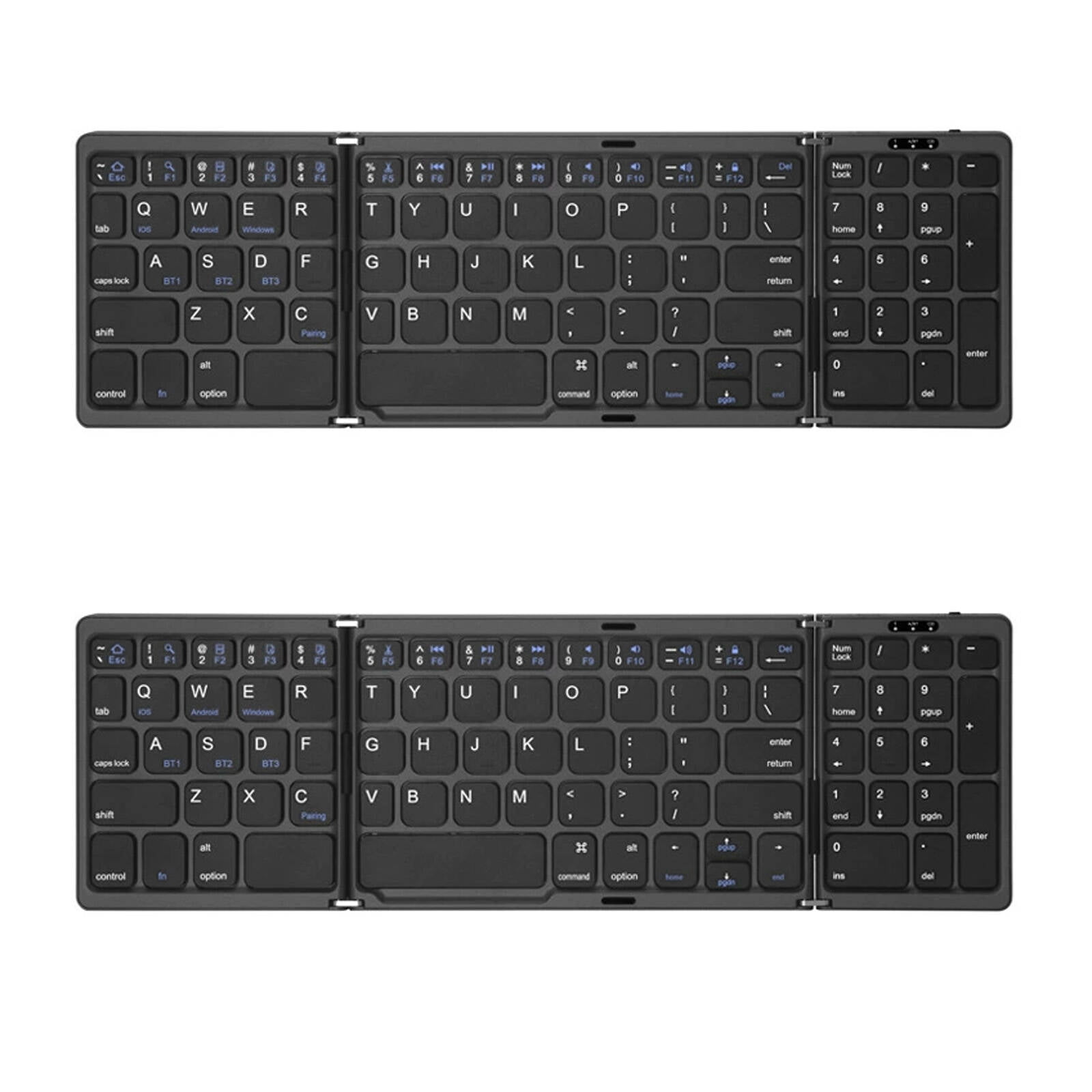 GJX 2Pcs Foldable Keyboard Silent and Comfortable Typing Experience ...