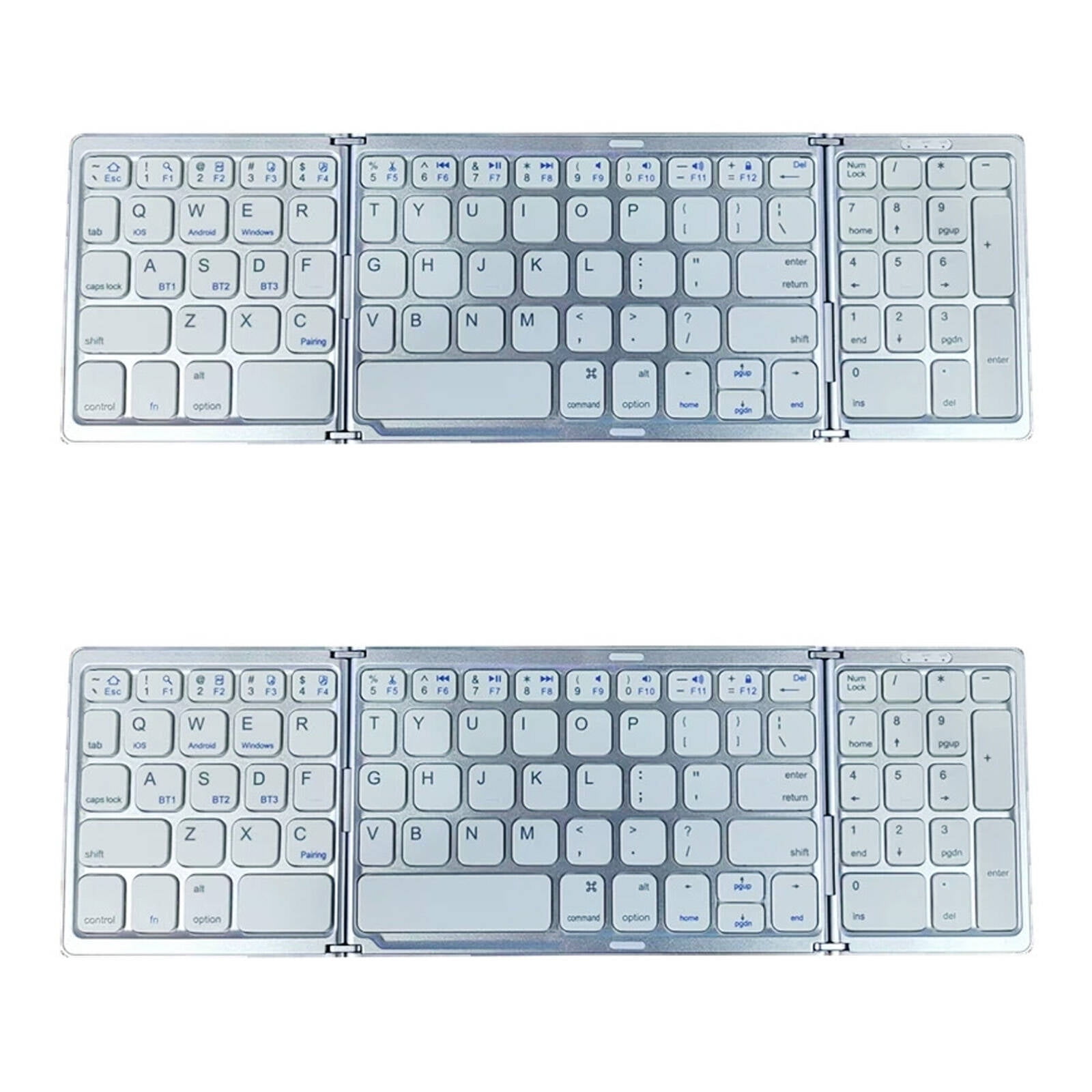 GJX 2Pcs Foldable Keyboard Wide Compatibility Folding Keyboard Knock ...