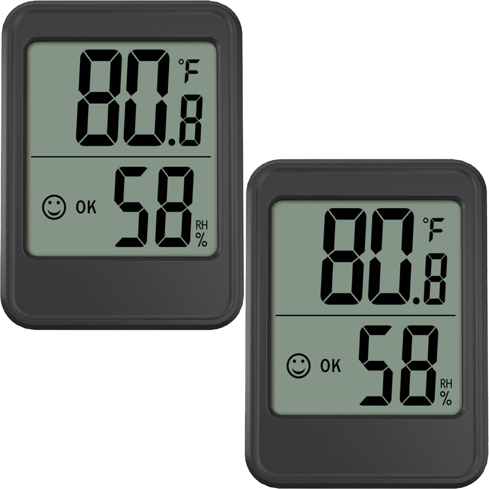 GJX 2Pcs Humidity Meter,Digital Precision Readout Hygrometer ...