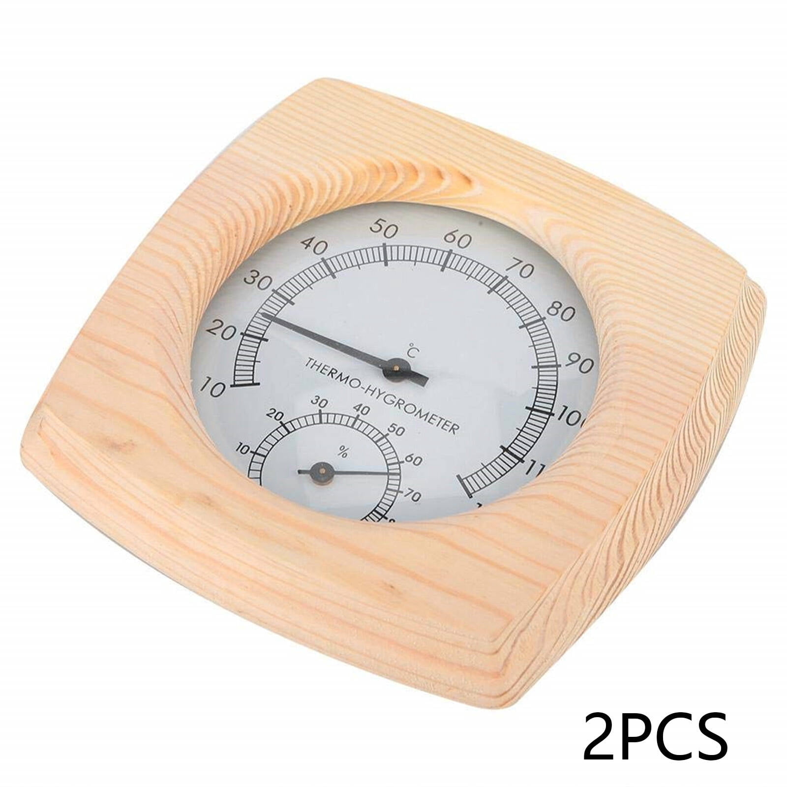 GJX 2Pcs Humidity Meter,High-Quality Wooden Frame Hygrometer,Brand New ...