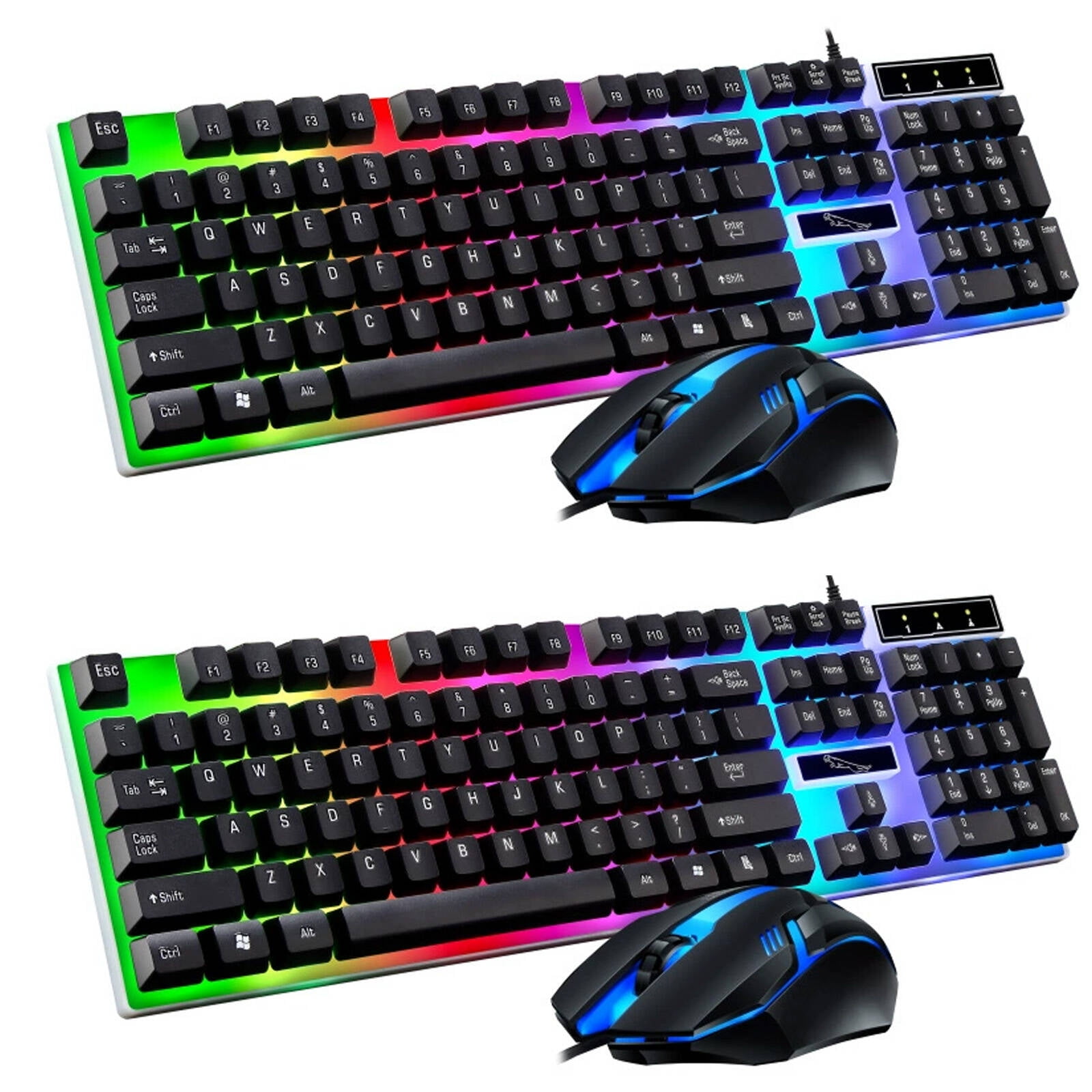 GJX 2Pcs Keyboard and Mouse Multi-Device Switching Mechanical Gaming ...