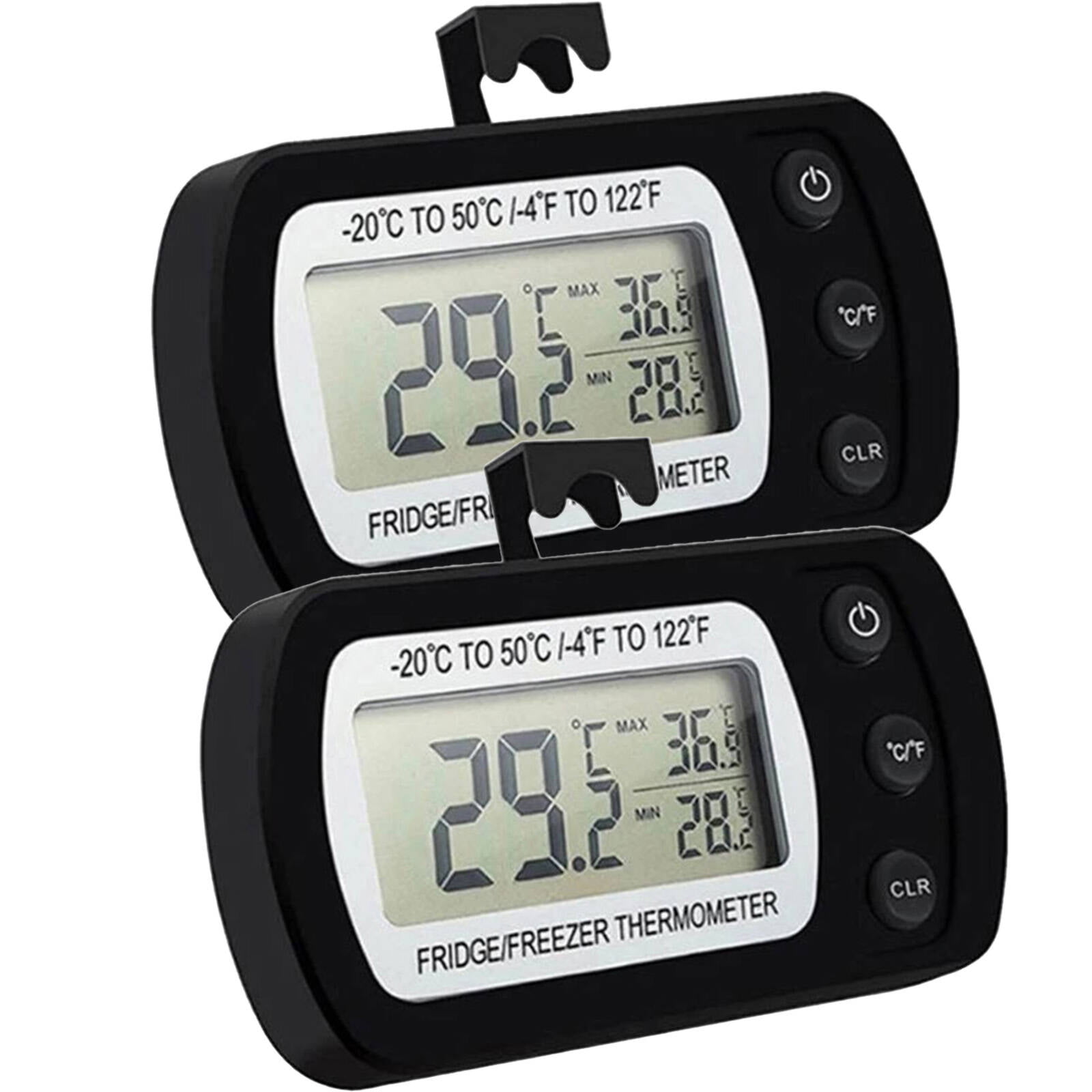 GJX 2Pcs Refrigerator Thermometer,Digital Display Screen Freezer ...