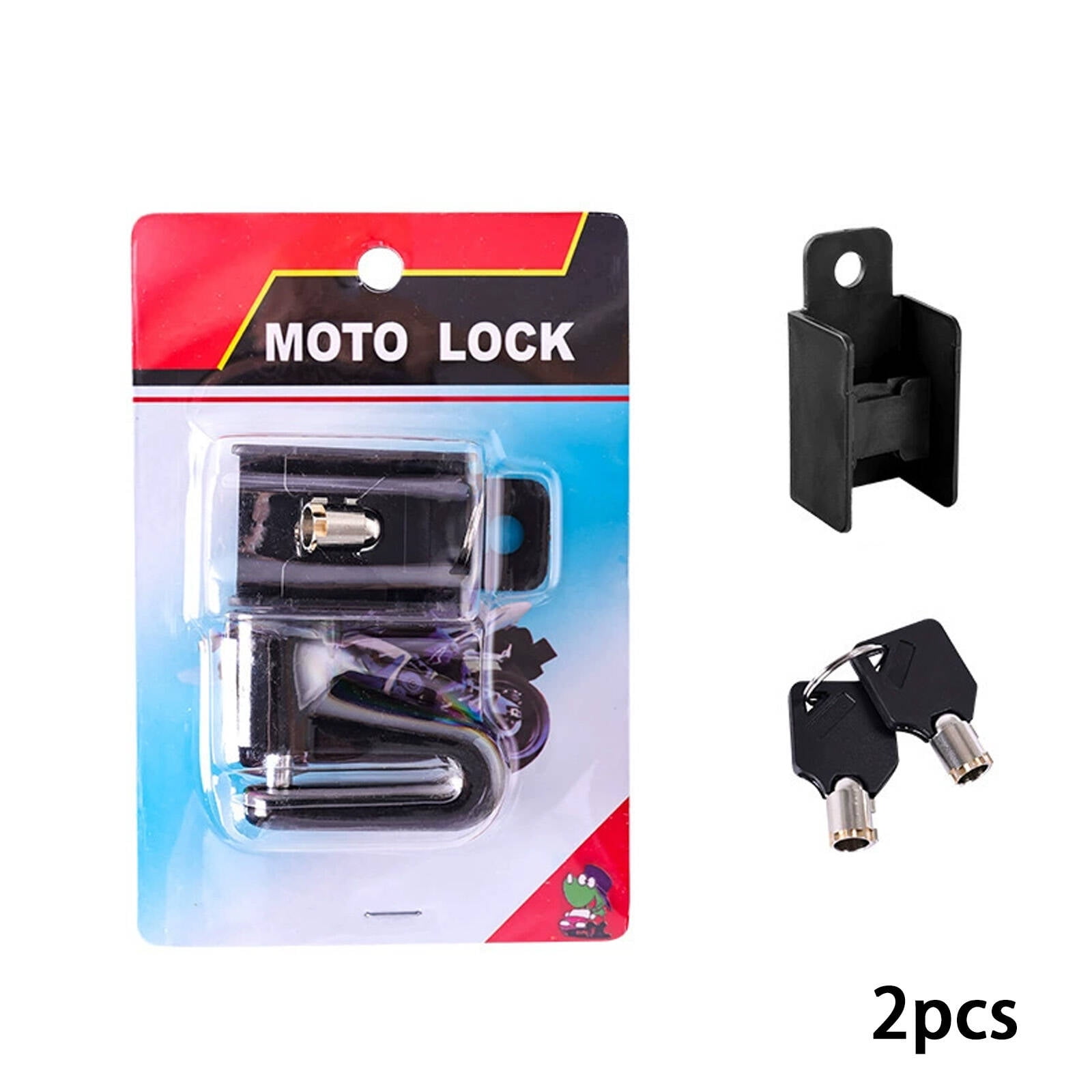 GJX 2Pcs Scooter Lock,Deep Lock Slot for Security Motorcycle Lock,Auto ...