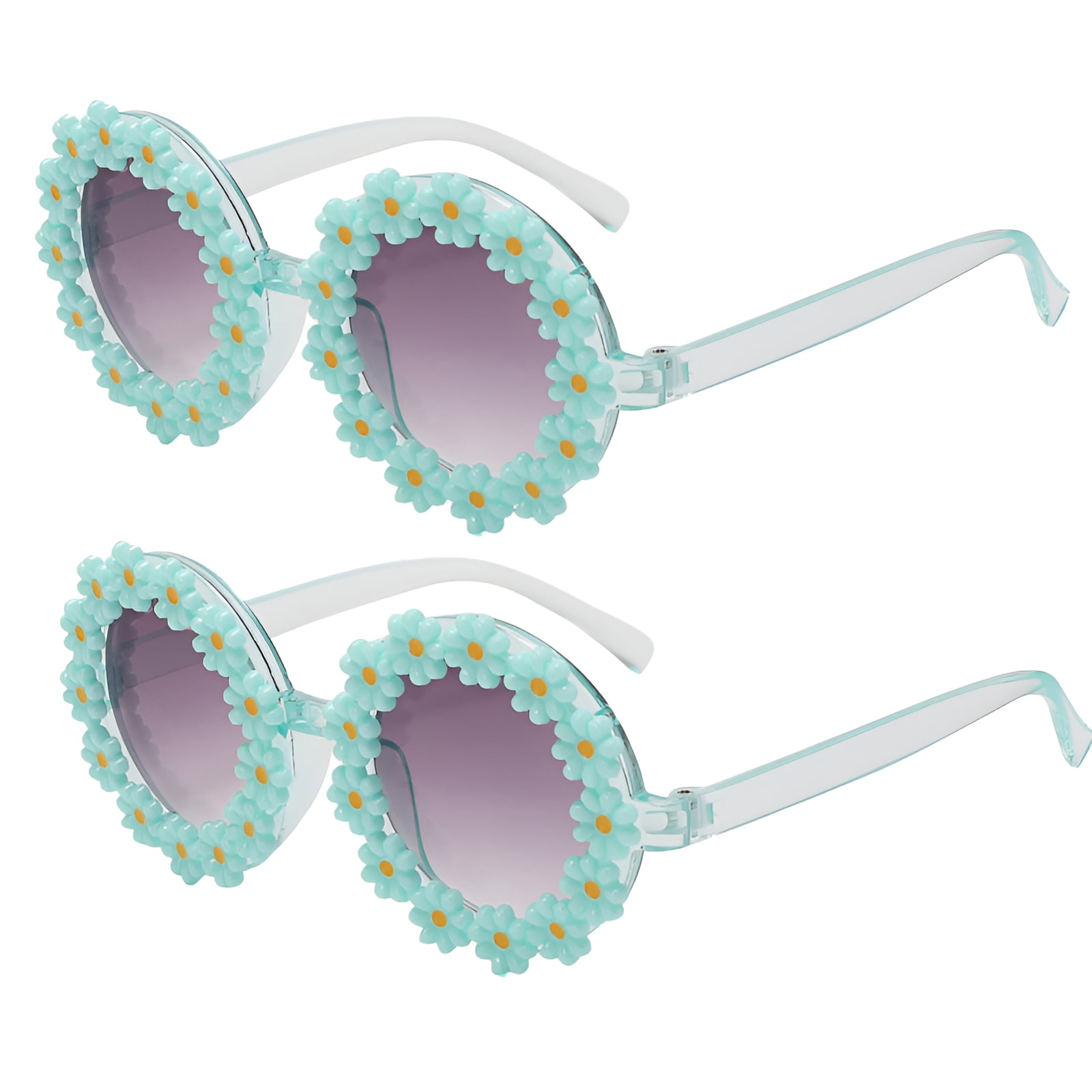 GJX 2Pcs Toddler Sunglasses,Molded Nose Bridge Toddler Girl Sunglasses,Pressure-Free Nose Pads ...