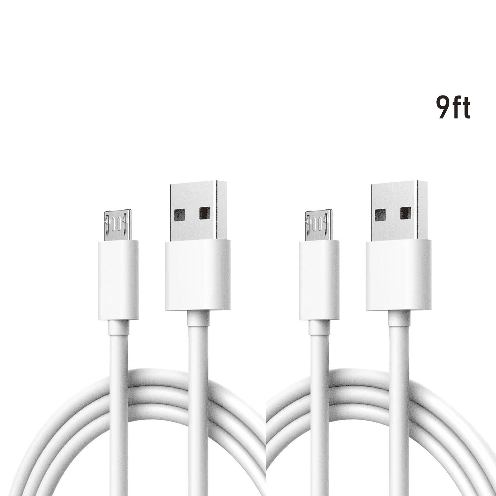 GJX 2Pcs USB Cable High-Speed Charging Android Charger Cable,Micro USB ...