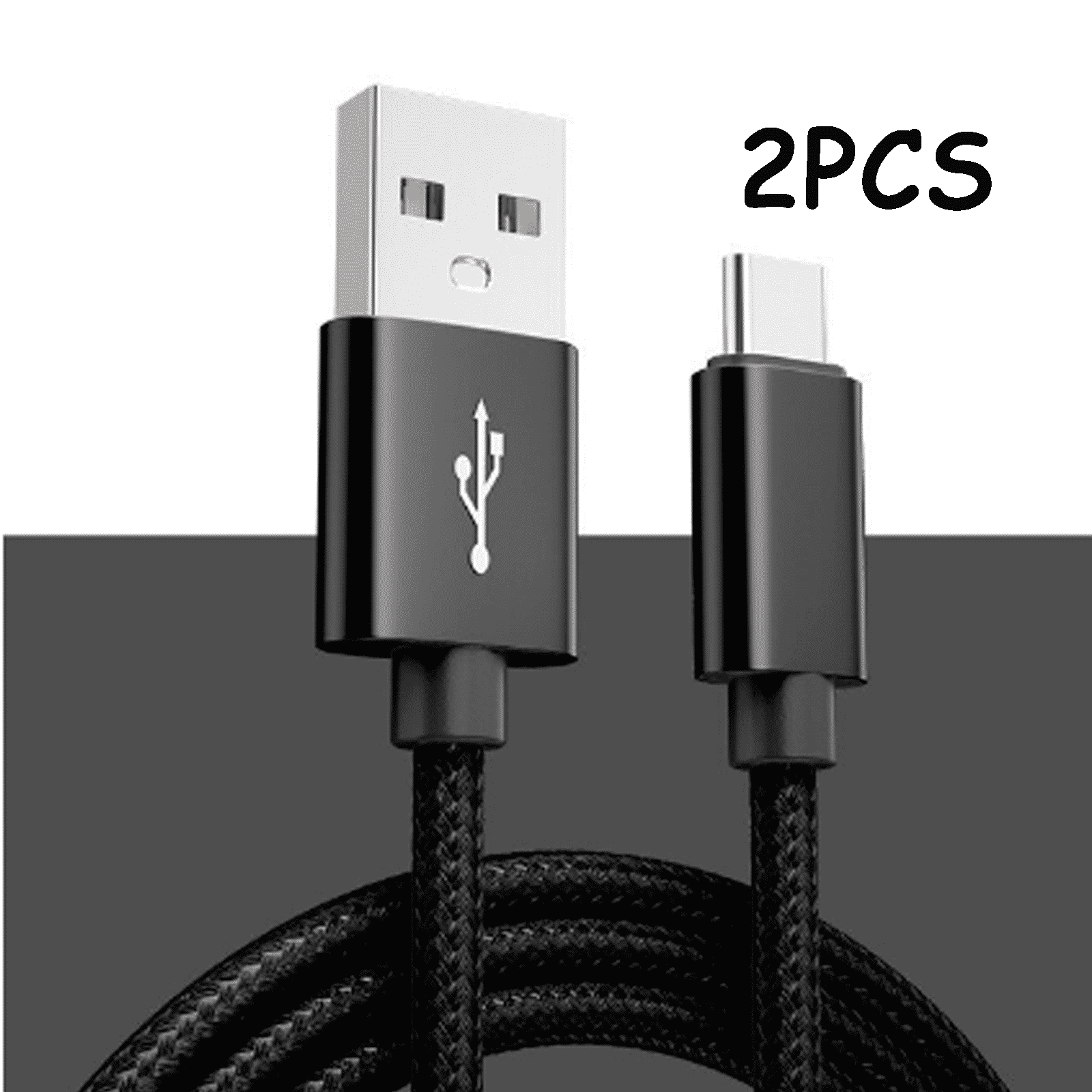 GJX 2Pcs USB Cable Super Fast Charging Android Charger Cable,Nylon ...