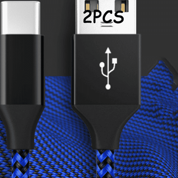 GJX 2Pcs USB Cable Super Fast Charging Android Charger Cable,Nylon ...