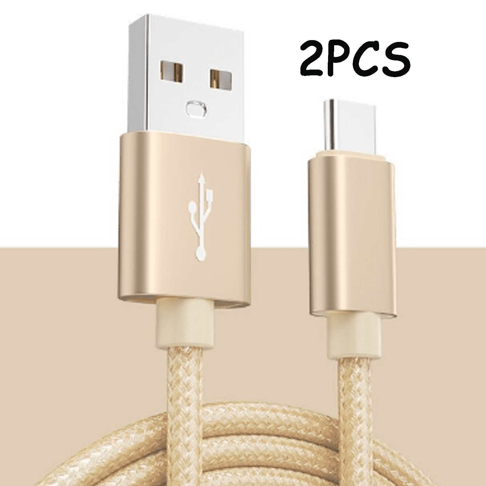 GJX 2Pcs USB Cable Super Fast Charging Android Charger Cable,Nylon ...