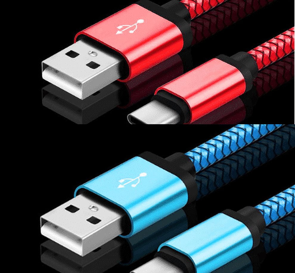 GJX 2Pcs USB Cable Super Fast Charging Android Charger Cable,Nylon ...