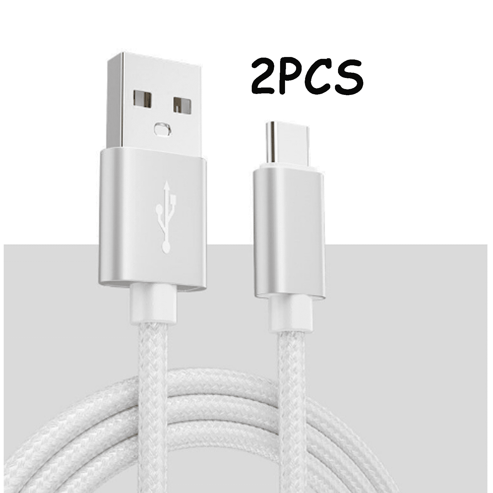 GJX 2Pcs Usb Cable,Upgraded Pvc Fixed Connector Micro Usb Cable ...