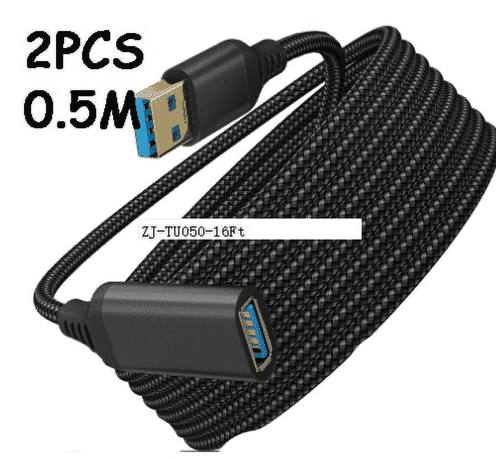 GJX 2Pcs Usb Extension Cable,High-Speed Transmission Usb Extension ...