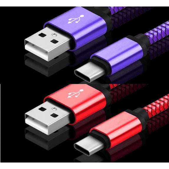 GJX 2Pcs USB Cable Super Fast Charging Android Charger Cable,Nylon ...