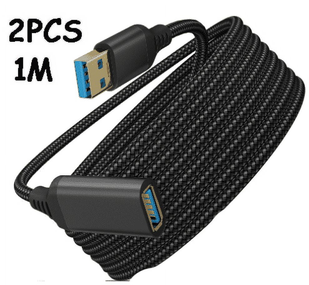 GJX 2Pcs Usb Extension Cable,Multi-Layer Shielding Usb Extension ...