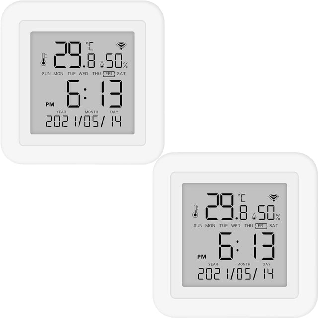 GJX 2Pcs Wifi Thermometer,Electronic Display Interface Temperature ...