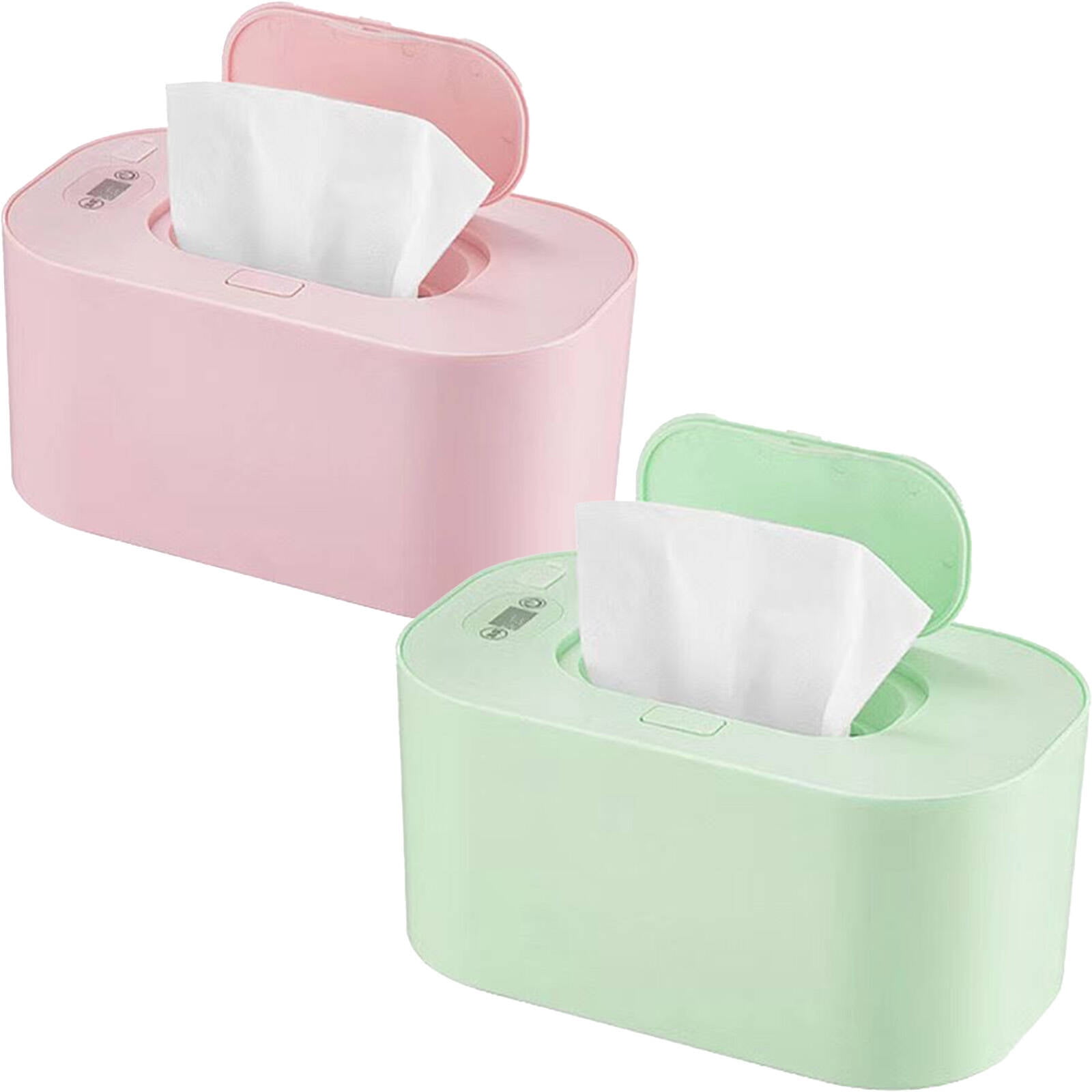 GJX 2Pcs Wipe Warmer,One-Touch Temperature Control Baby Wipes,Safe 5V Power Baby Wipe Warmer ...