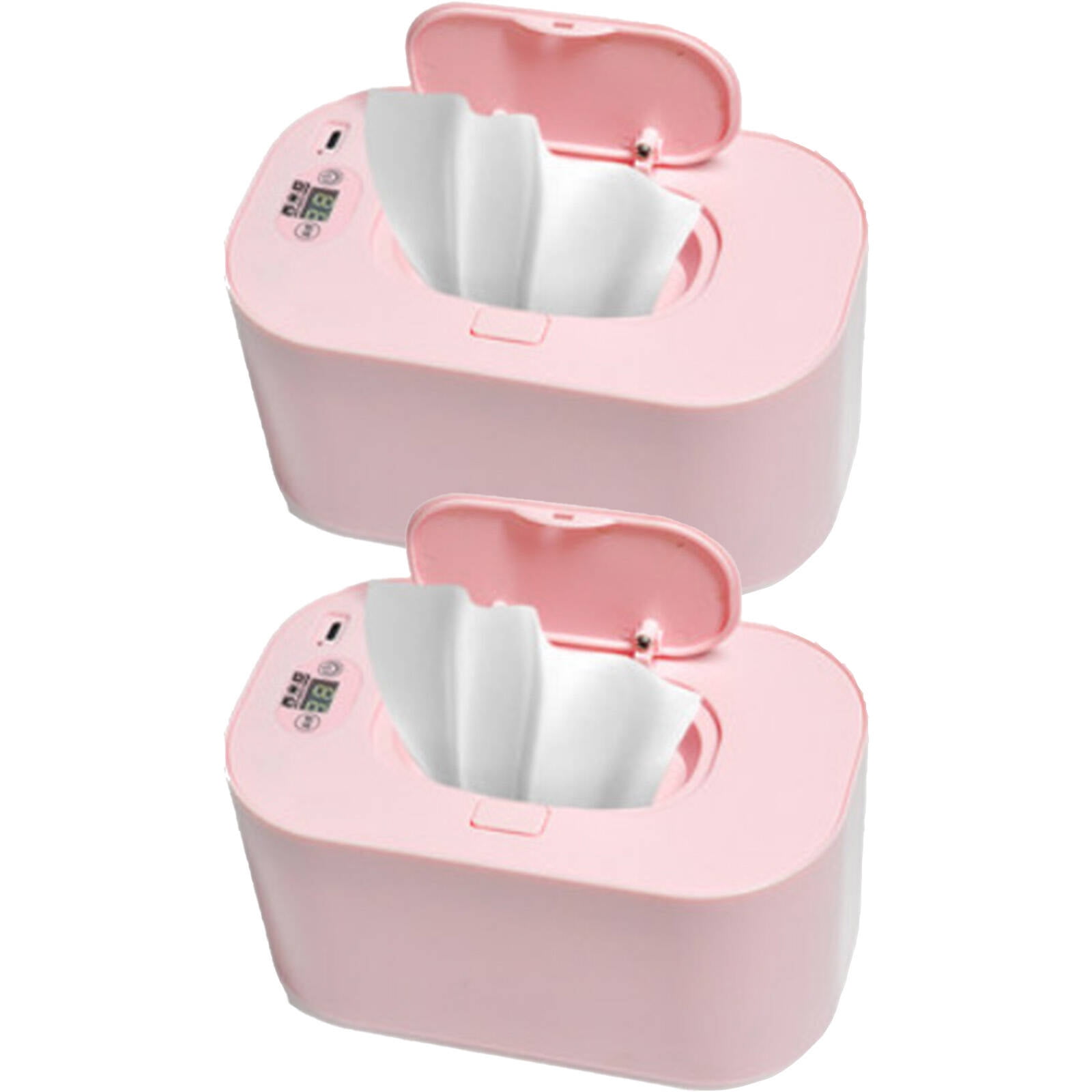 GJX 2Pcs Wipe Warmer,Precise Temperature Control Baby Wipes,24/7 Smart Temperature Stability ...