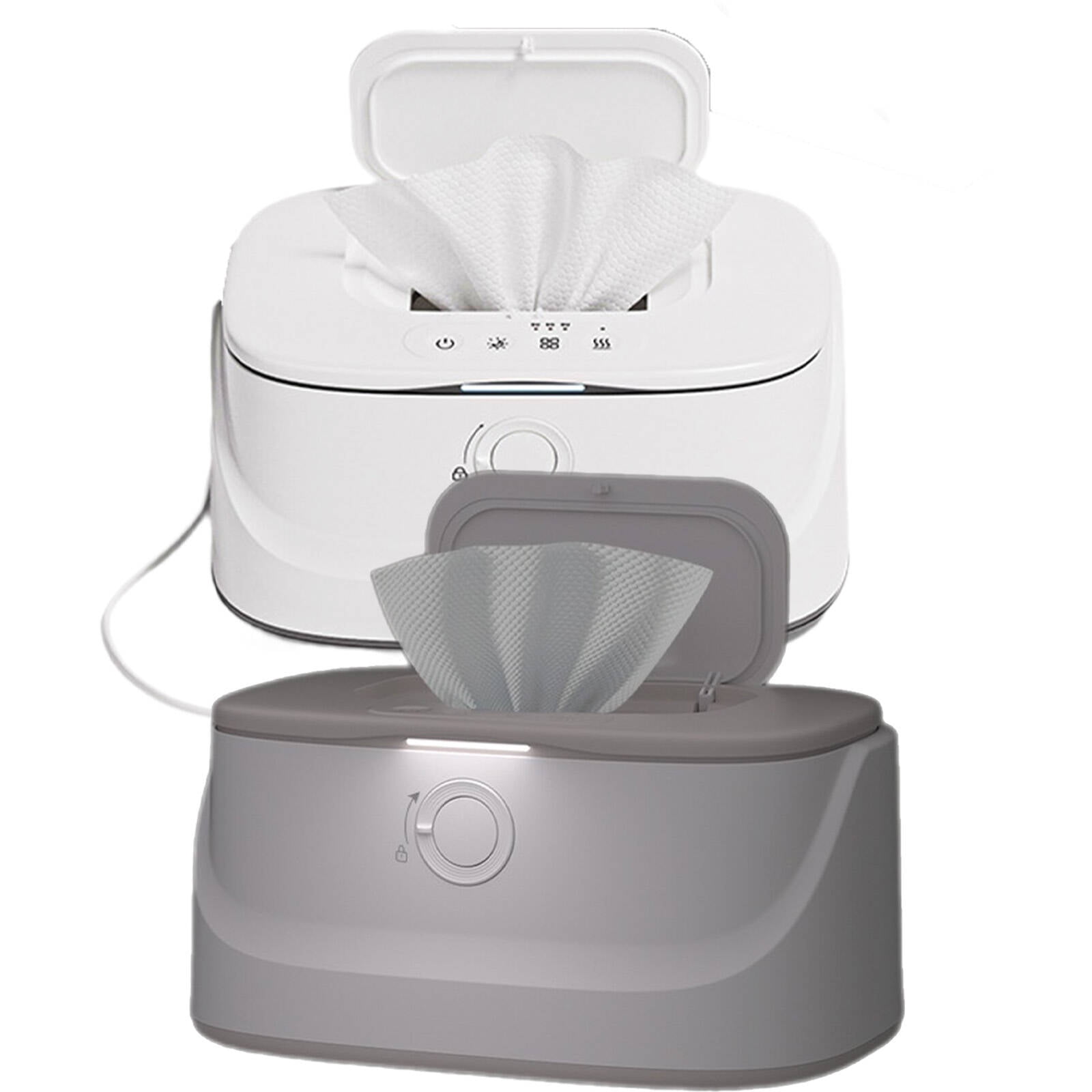 GJX 2Pcs Wipe Warmer,Temperature-Stable Baby Wipes,Top Heating Baby ...