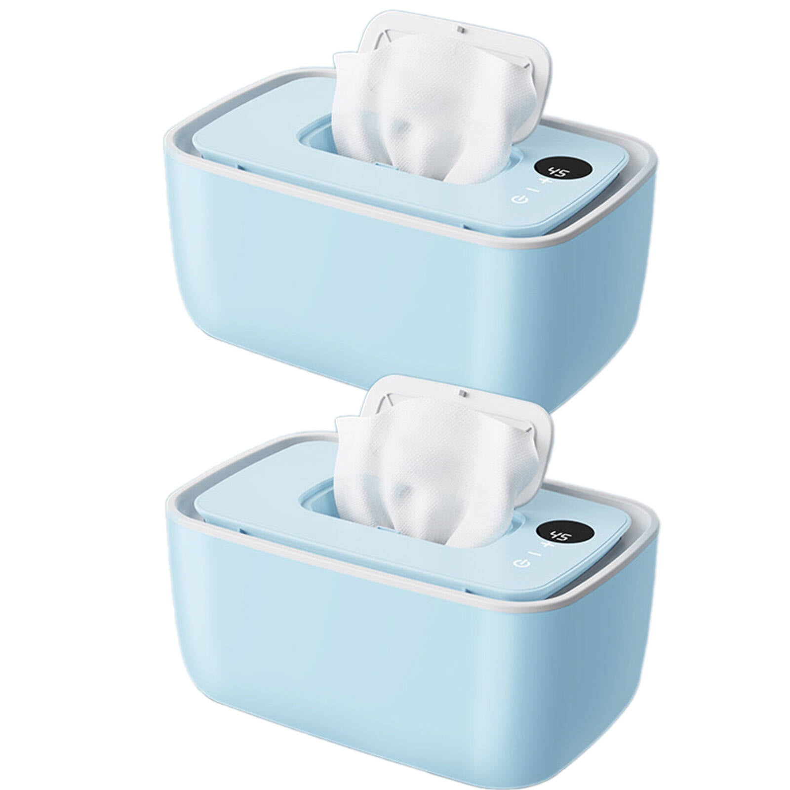GJX 2Pcs Wipe Warmer,Top-Down Heating Baby Wipes,Smart Temperature ...