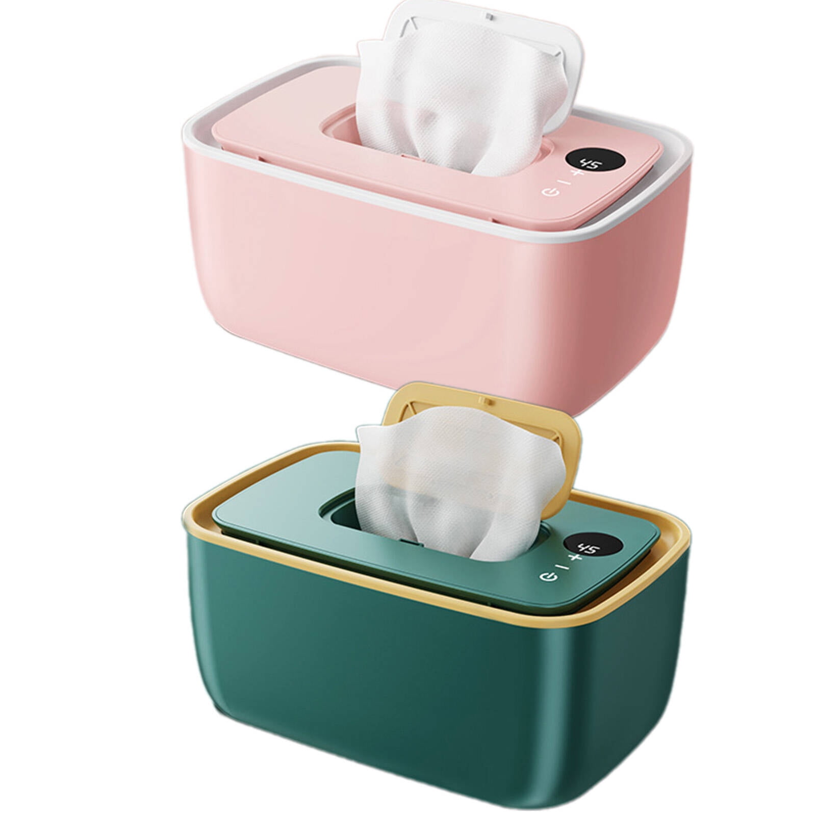 GJX 2Pcs Wipe Warmer,Water-Sealing Baby Wipes,Top Heating Layer Baby ...