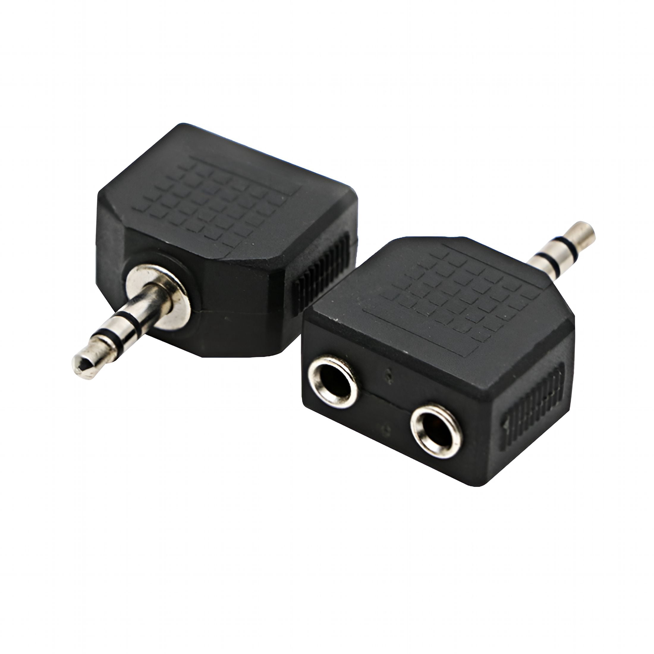 GJX 2pcs 3.5MM 1 to 2 Male to Female Double Mono Headphone Microphone Y ...