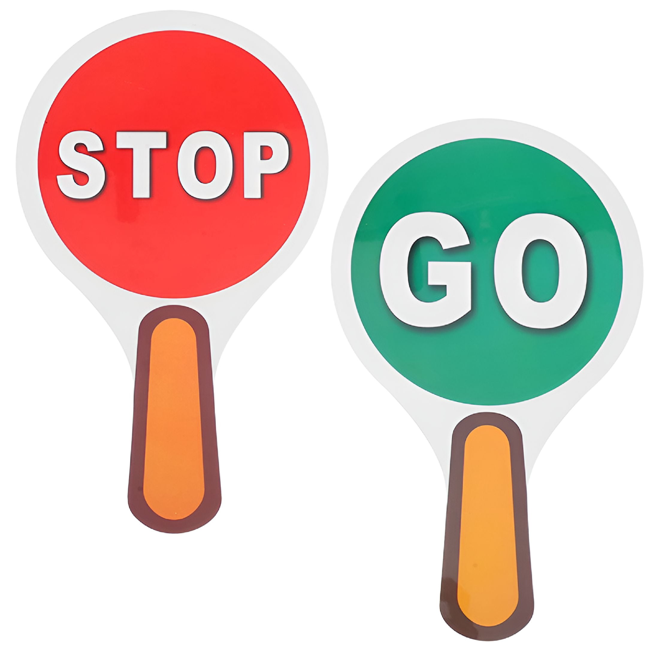 GJX 2pcs Double-Sided Stop and Handheld Signal Sign Waterproof Traffic ...