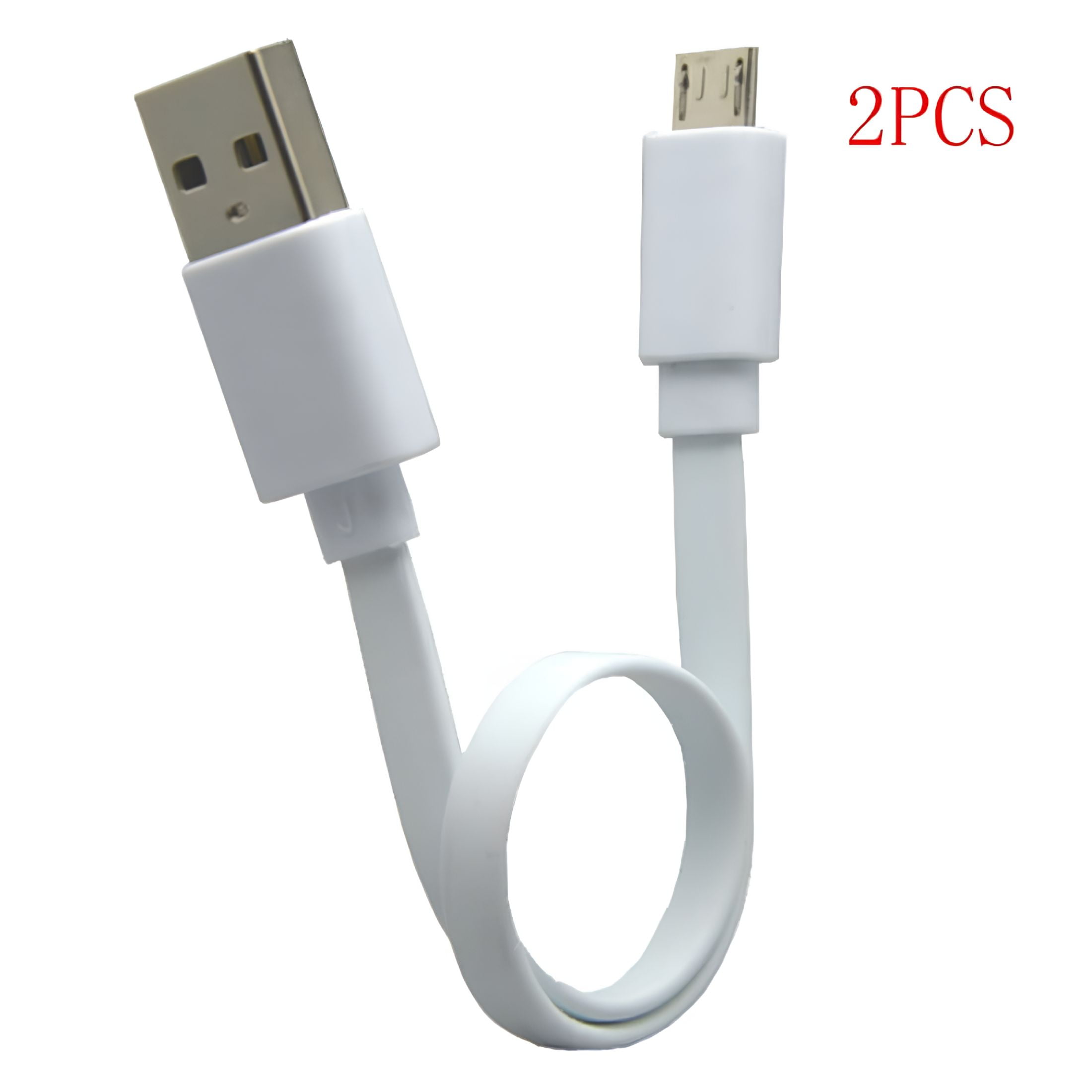 GJX 2x 20CM Ultra Short Micro USB Data Charger Cable Cord Portable ...