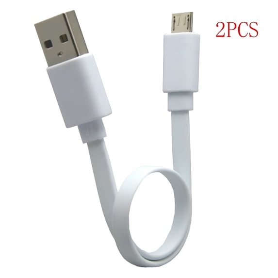GJX 2x 20CM Ultra Short Micro USB Data Charger Cable Cord Portable ...