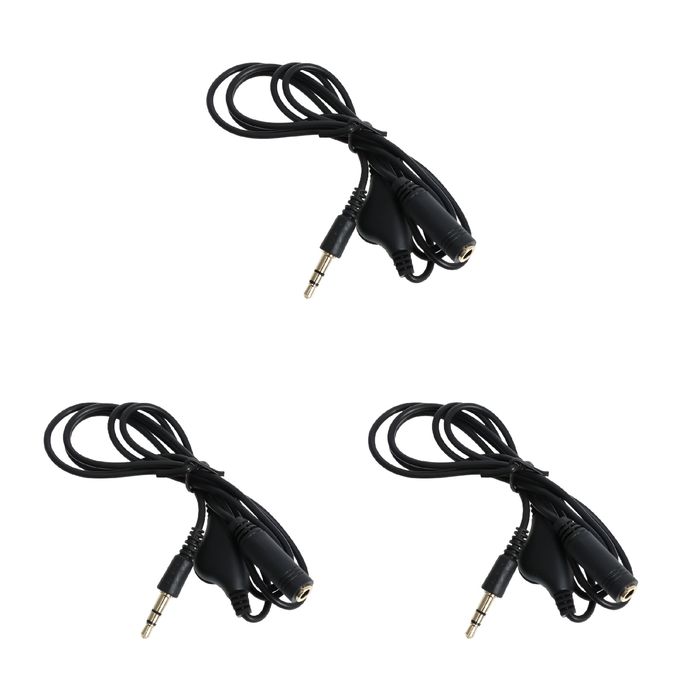 GJX 3 Pack 1M Cable Audio Line Speaker Extension Headphone Volume ...