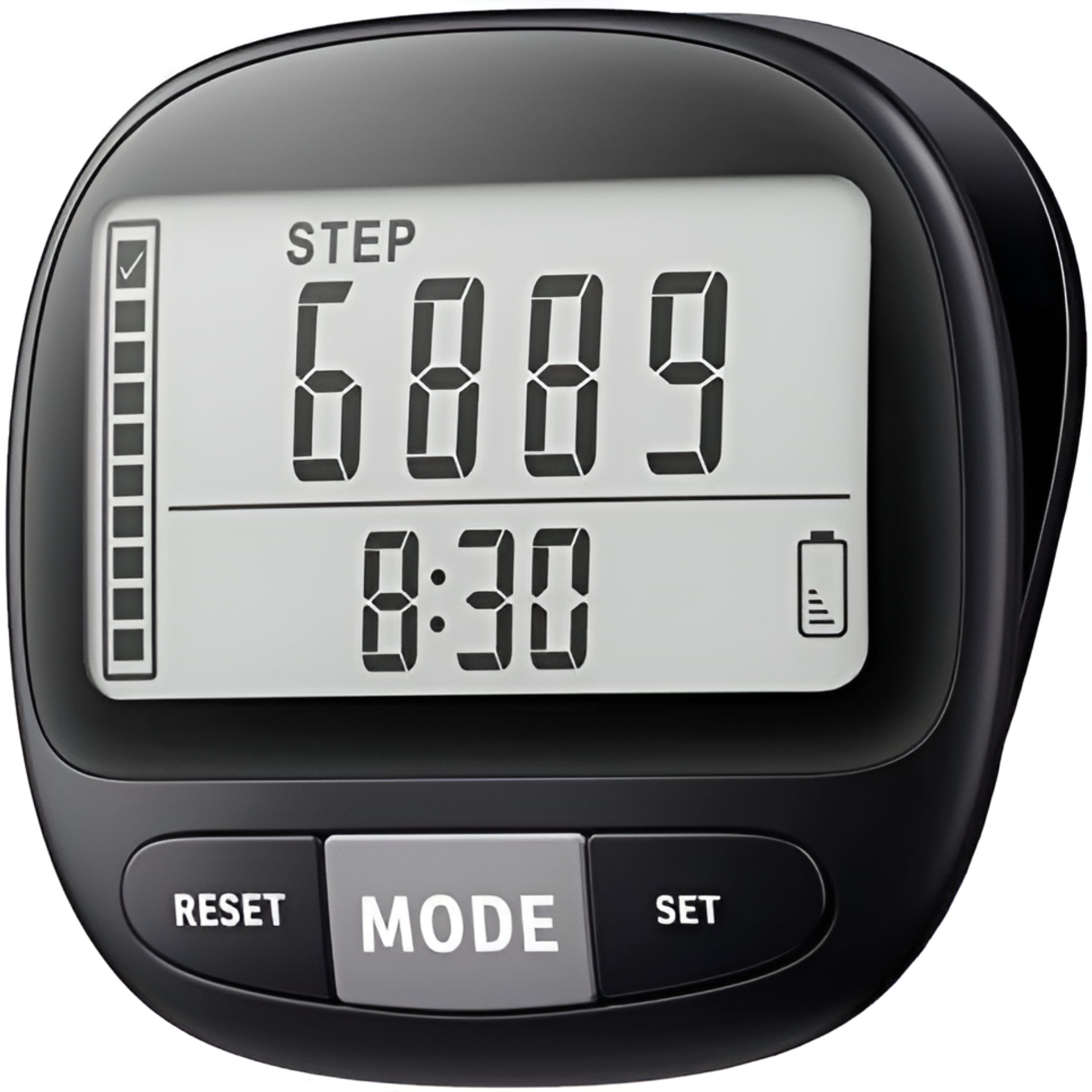 GJX 3D Pedometer for Walking with Clip and Strap, Walking Distance ...