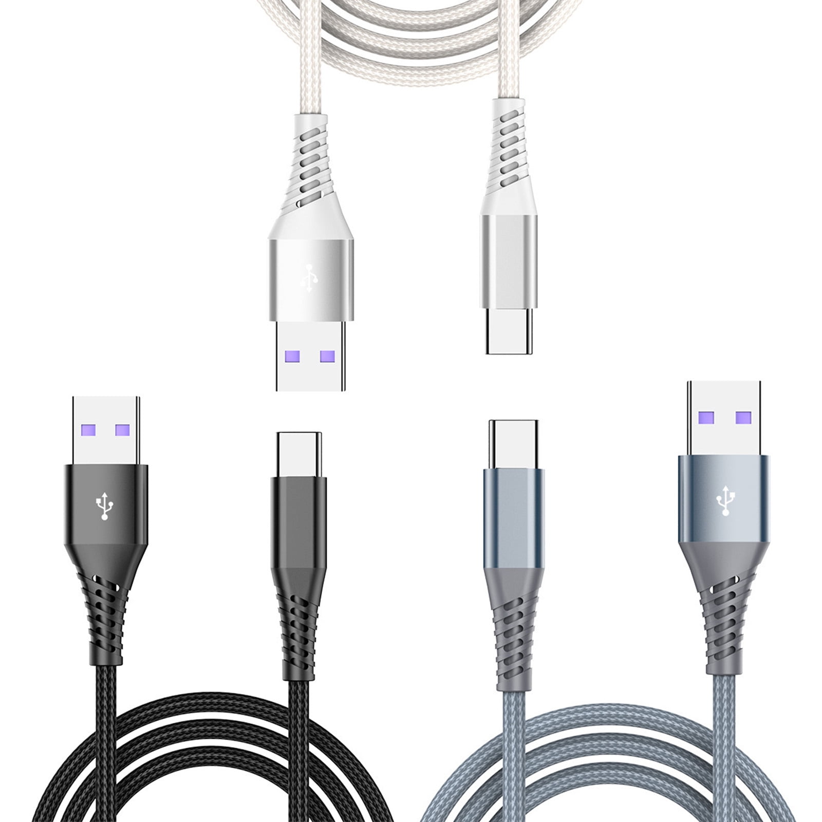 GJX 3Pack 6FT USB C Cable,Nylon Braided USB to USB C Cable,66W Super ...