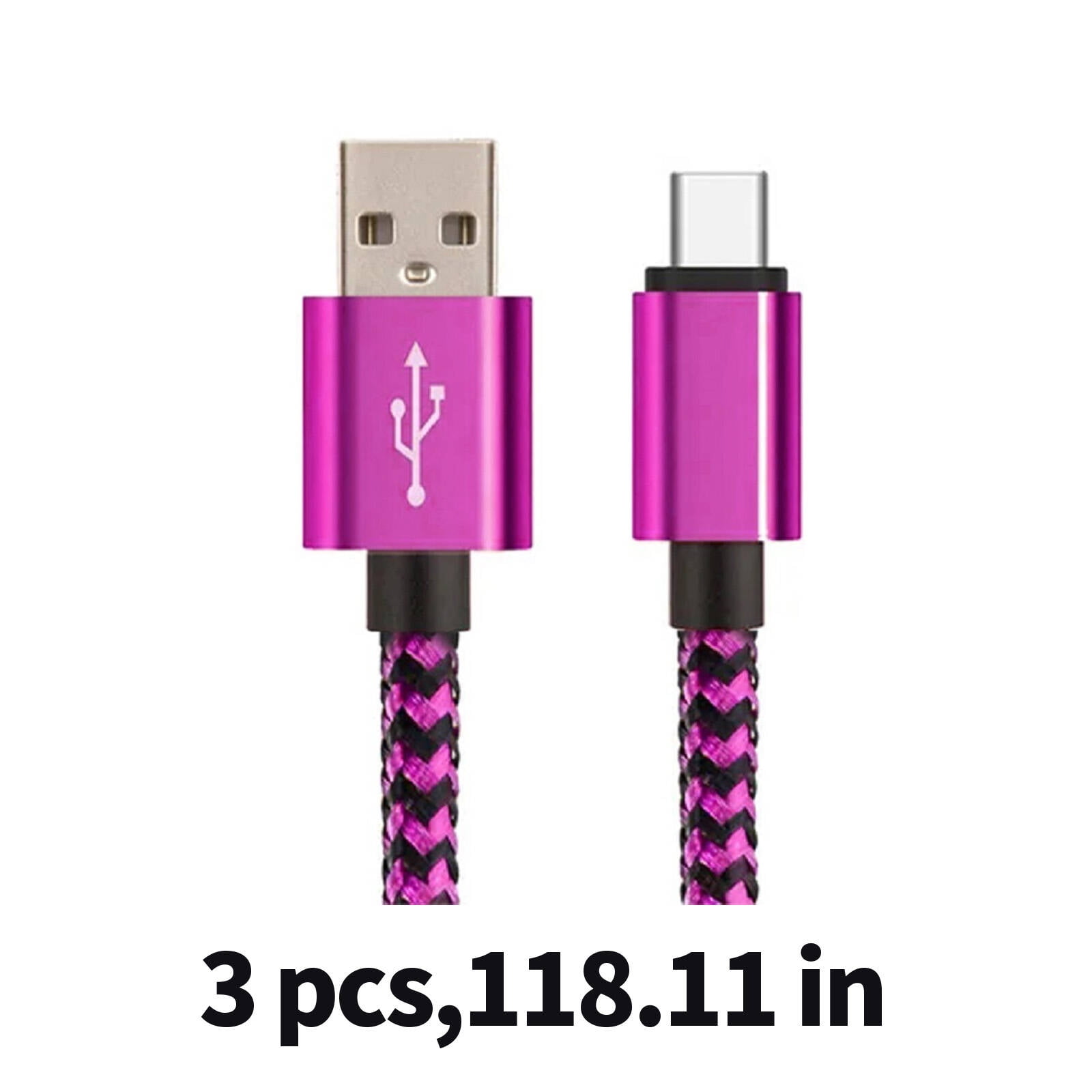 GJX 3Pcs Usb Cable,Long-Lasting Micro Usb Cable,Sleek Lightweight Usb ...