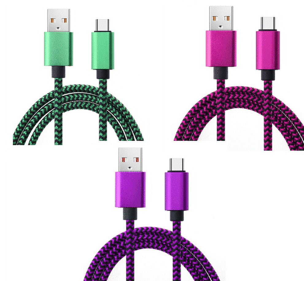GJX 3Pcs Usb Cable,Type-C Charging Micro Usb Cable,Speed Increase Power ...