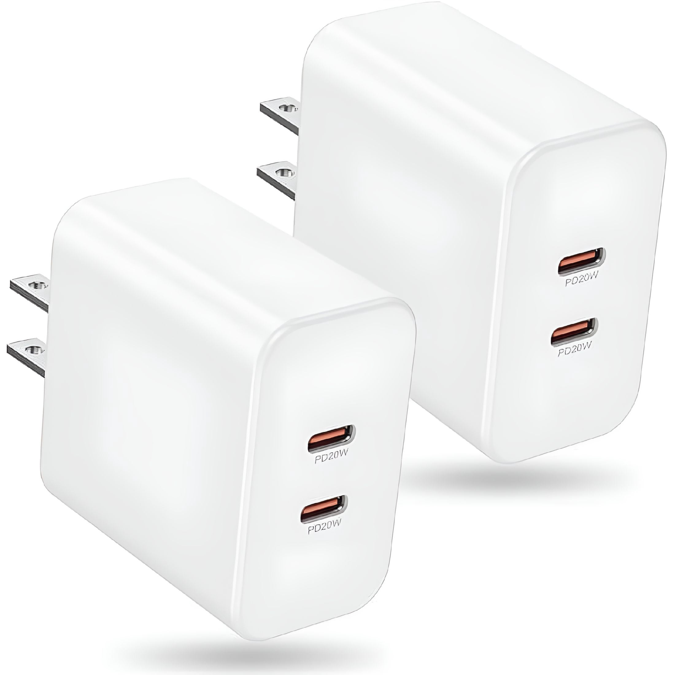 GJX 40W Dual USB C Charger Block, 2-Port Fast USB-C Power Adapter Wall ...