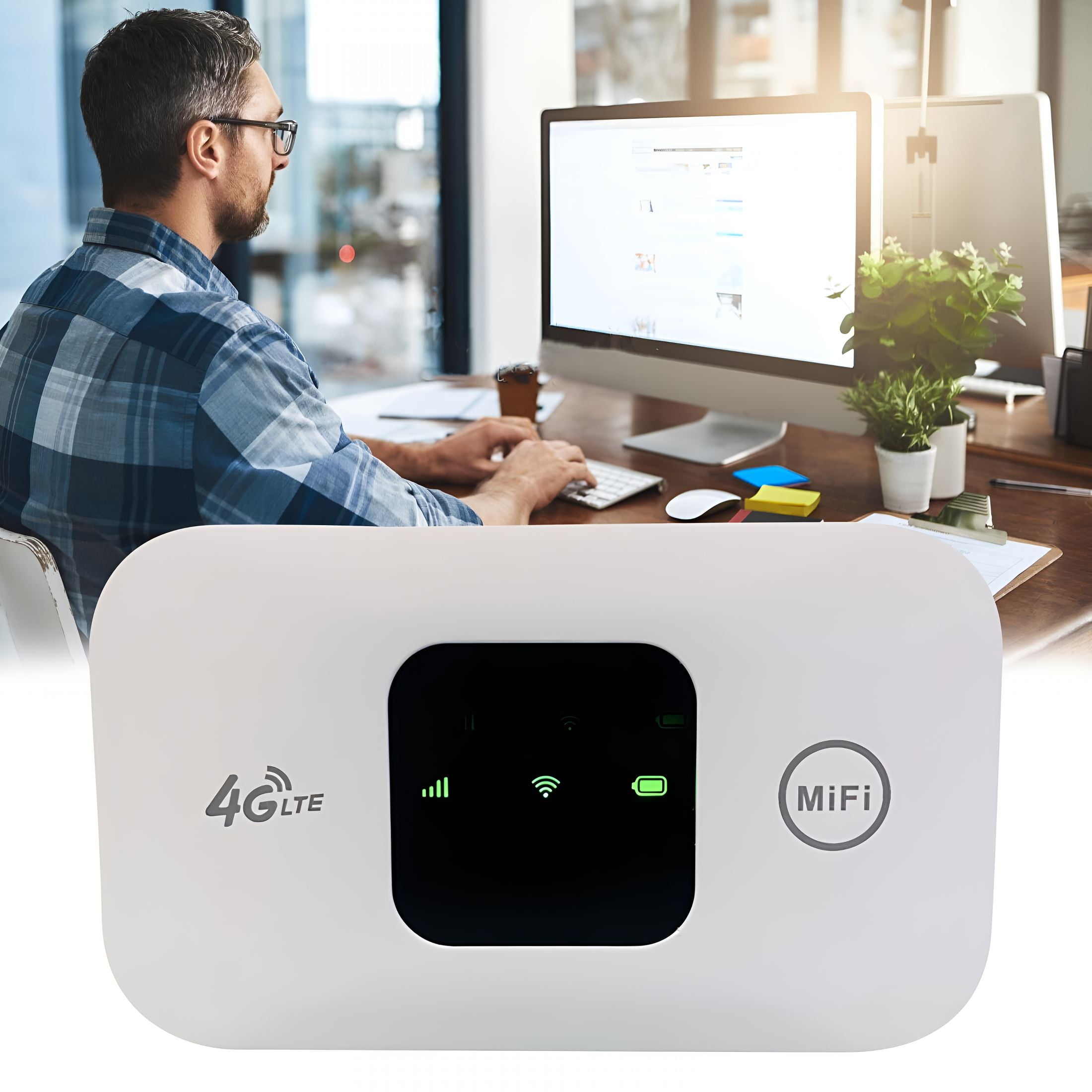 GJX 4G LTE Router, Portable AC1200 Dual Band Unlocked 4G Modem Router ...