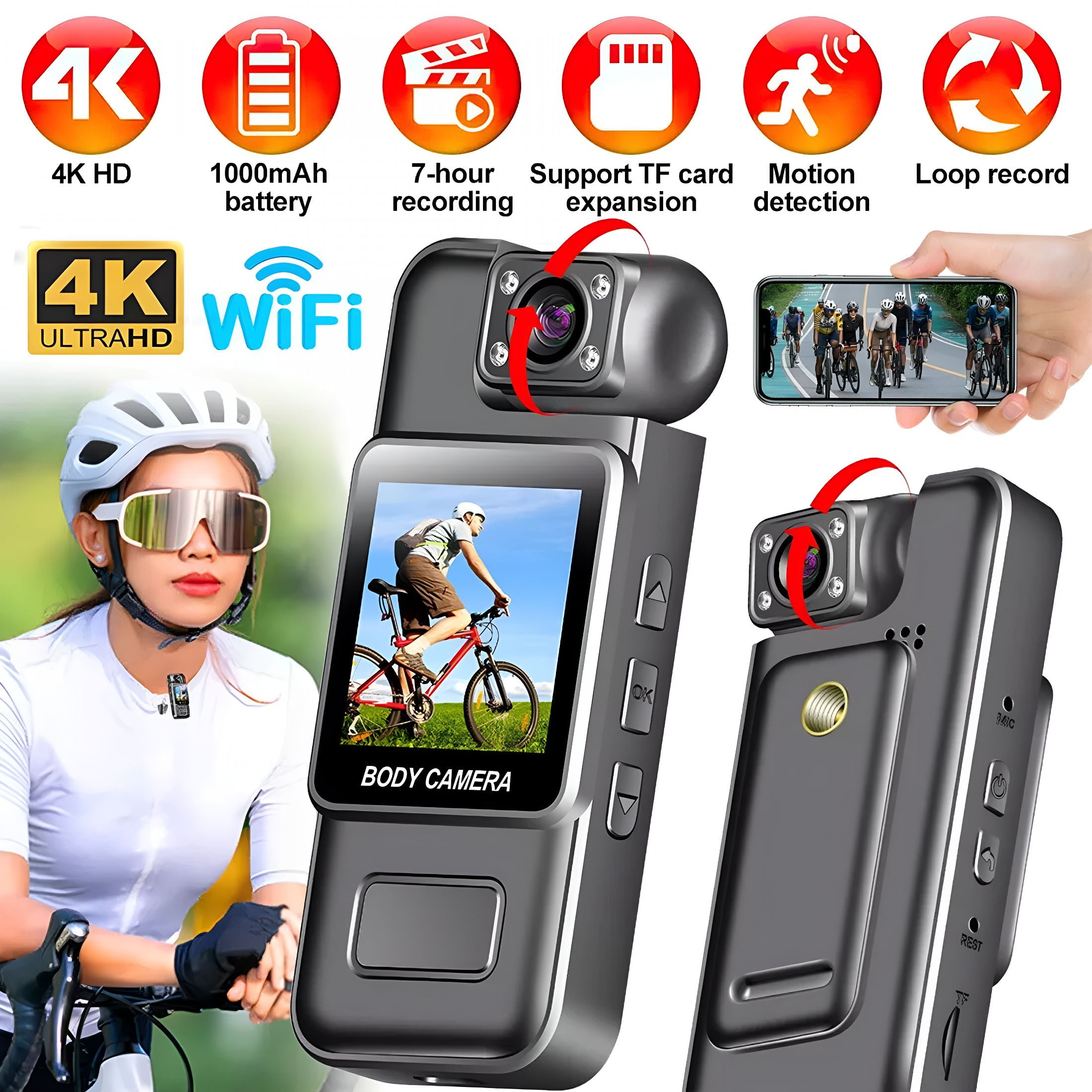 GJX 4K Wifi Camera 1080P Dvr Video Audio Recorded Ir Night Camcorder ...