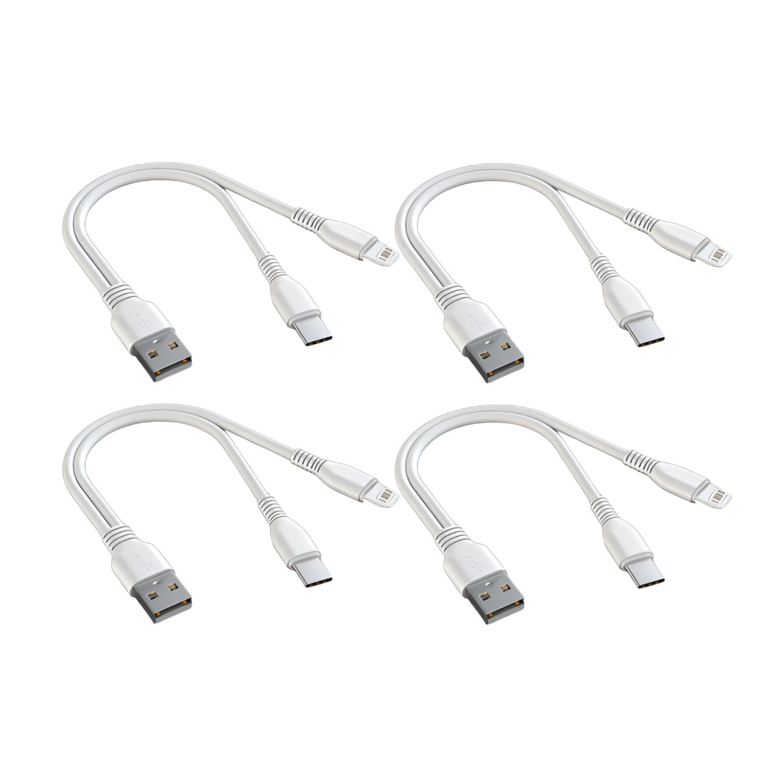 GJX 4Pcs 4 in 1 Charging Cable,2-In-1 Fast Charging 4 in 1 Usb Charging ...