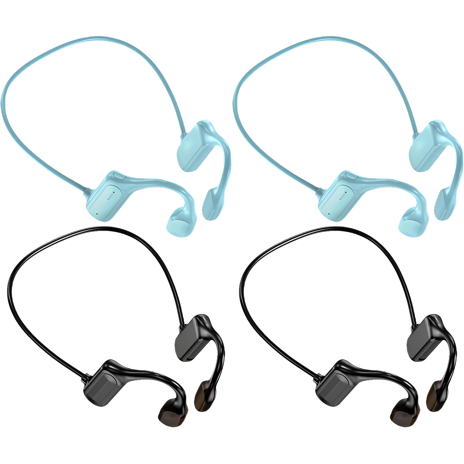 GJX 4Pcs Bone Conduction Headphones,Extended Battery Life Open Ear ...