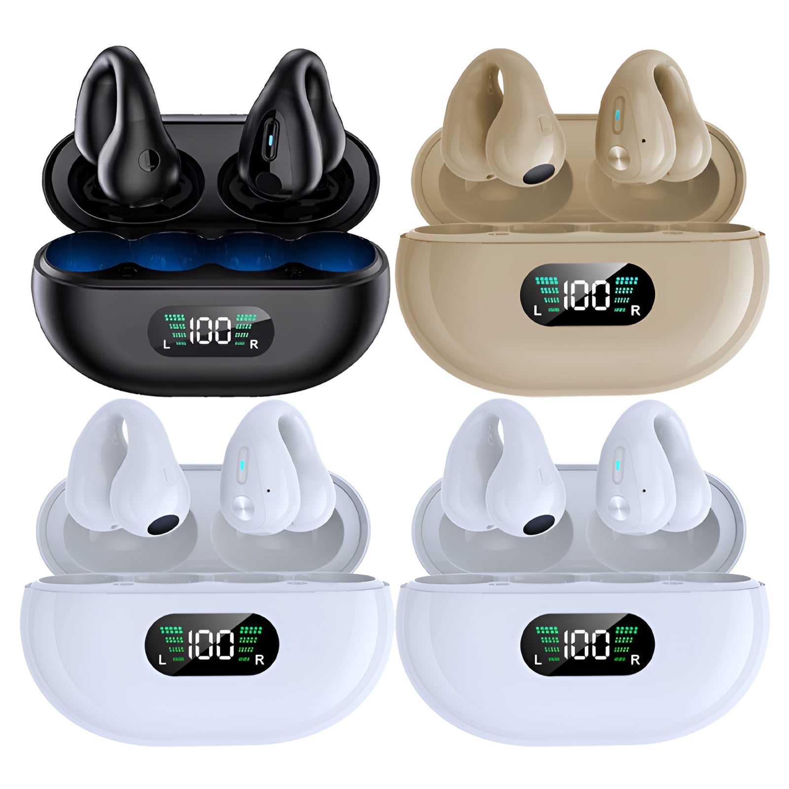 GJX 4Pcs Bone Conduction Headphones,Open-Ear Design Open Ear Headphones ...