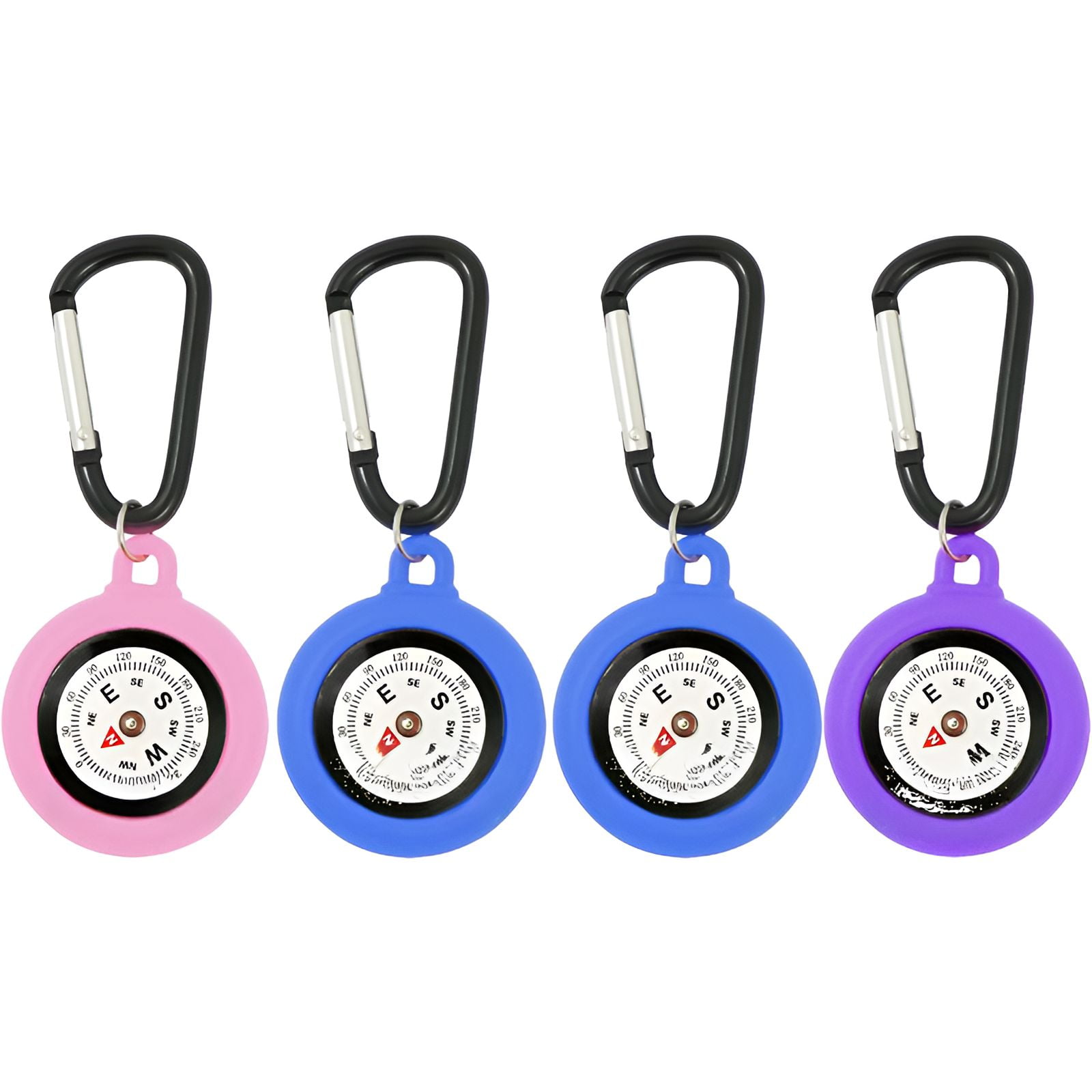 GJX 4Pcs Compass Hiking Survival,High-Strength Shell Compass for Kids,High-Quality Materials ...