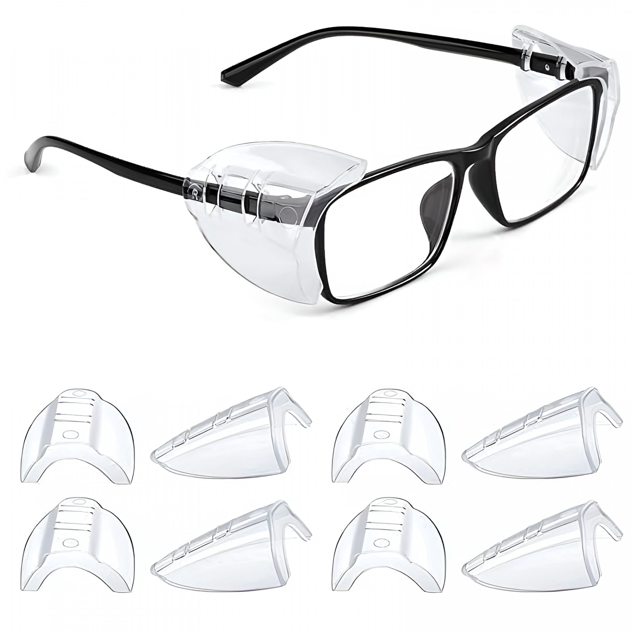 GJX 4Pcs Safety Glasses Side Shields for Prescription Glasses,Slip on ...