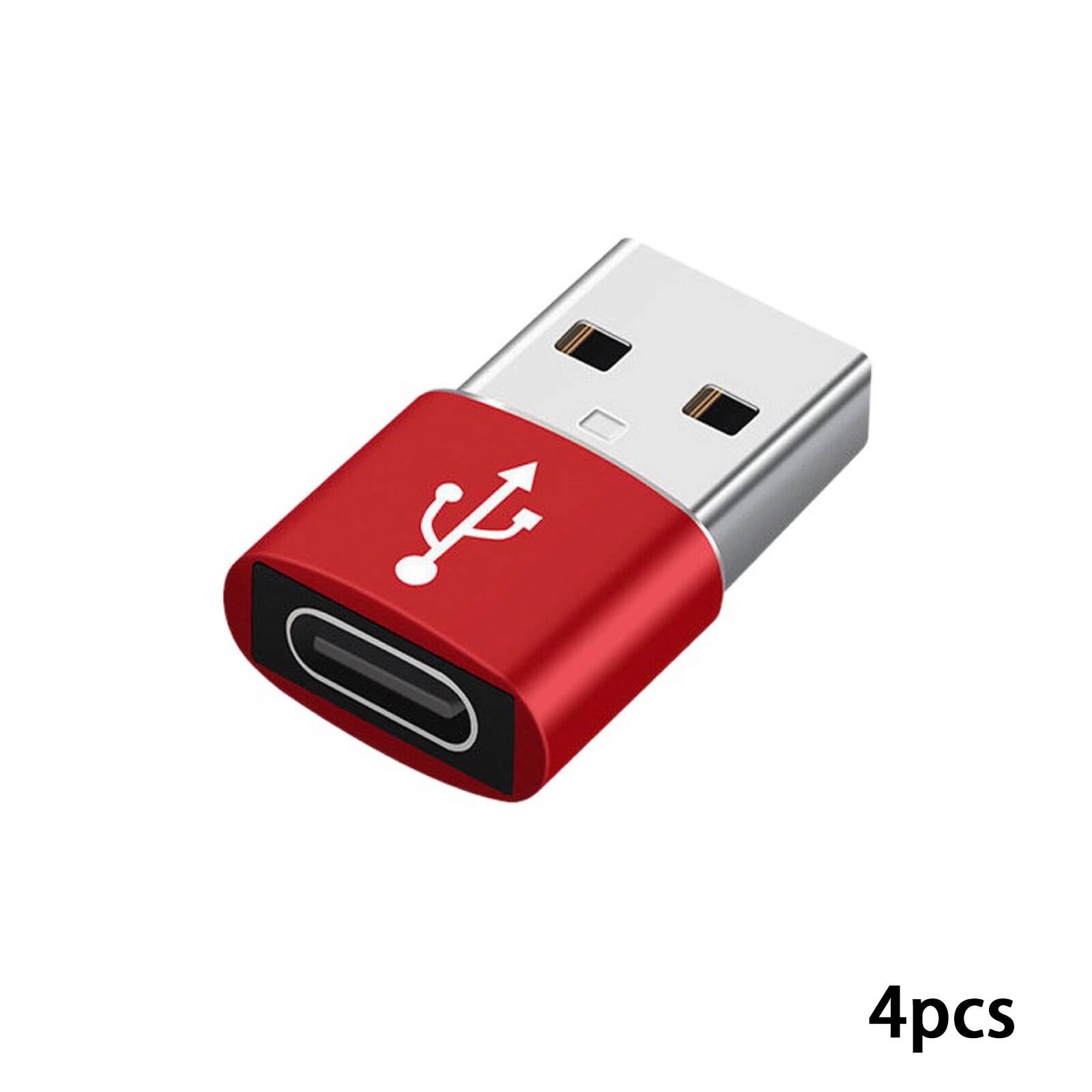 GJX 4Pcs Usb A to Usb Type C Adapter,Fast Charging and Usb A to Type C ...