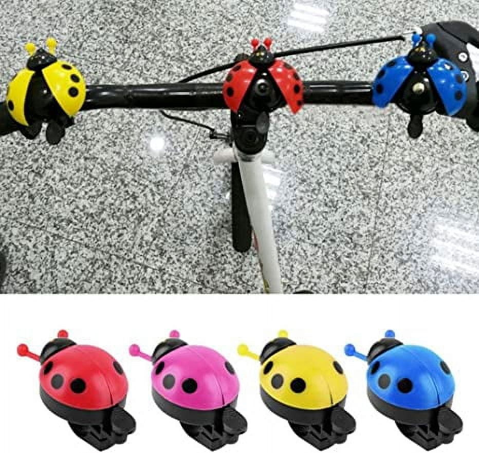 GJX 4pcs Bicycle Bell Universal Bike Bells Cute Ladybug Cycling Ring Bell Horn for Bicycle ...