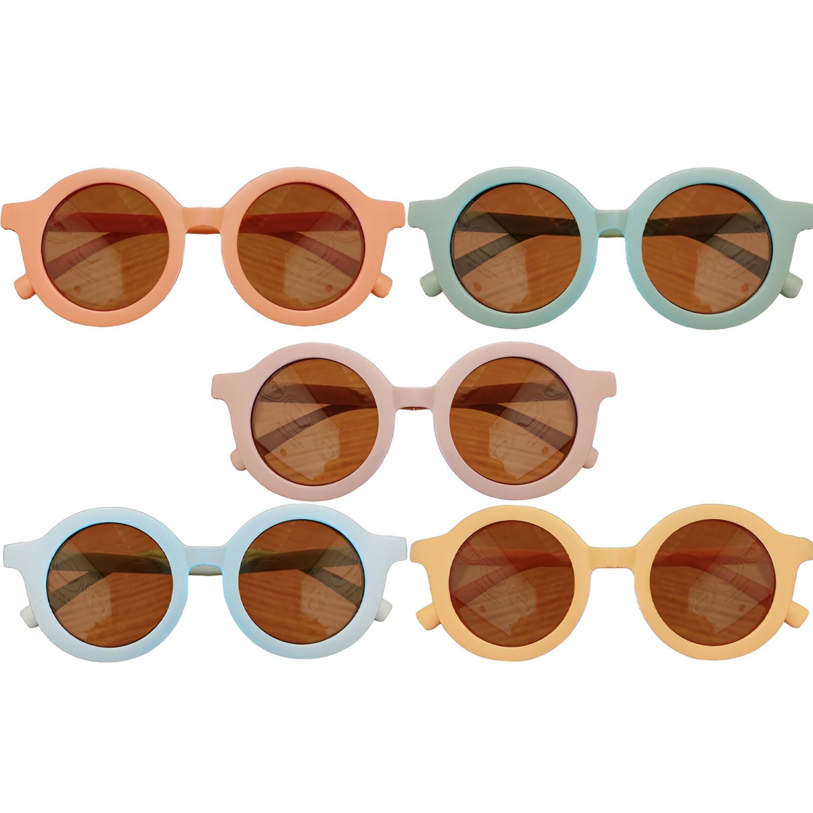 GJX 5Pcs Baby Sunglasses,Trendy Design Toddler Sunglasses Age 2-4,Cute ...