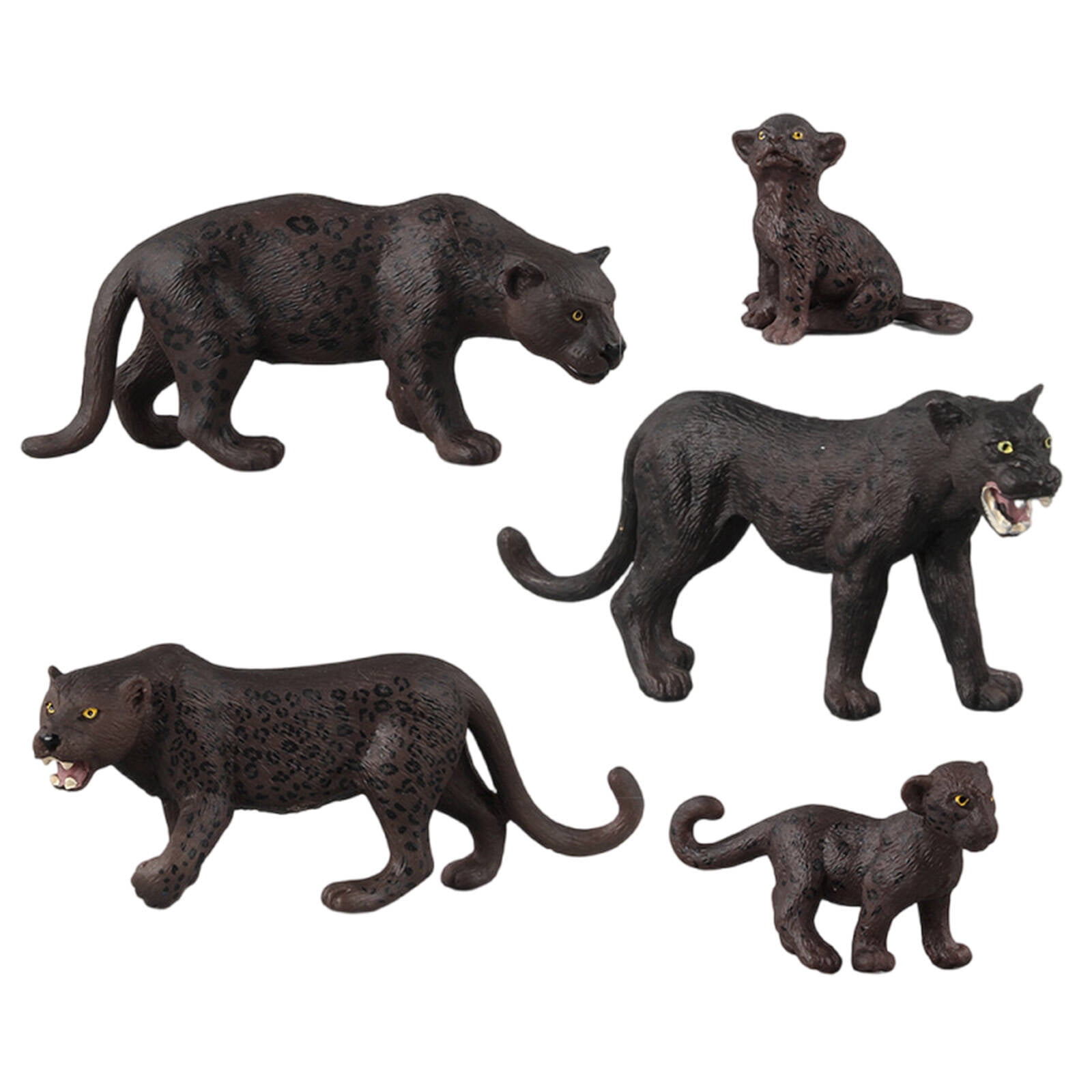 GJX 5Pcs Black Panther Model Toy,Lifelike Panther Design Black Panther ...