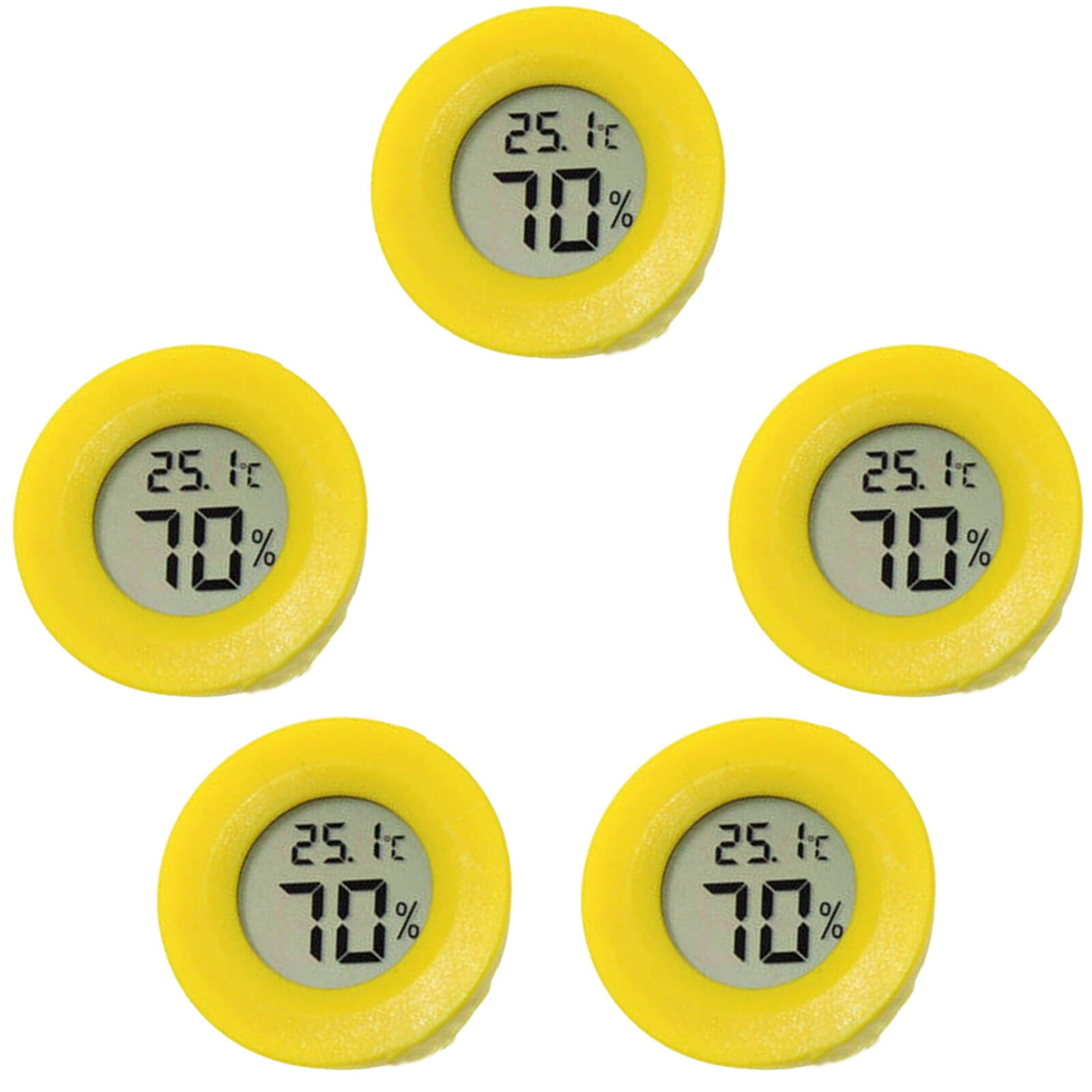 GJX 5Pcs Humidity Meter,Designed for Reptiles Hygrometer,Compact Round ...