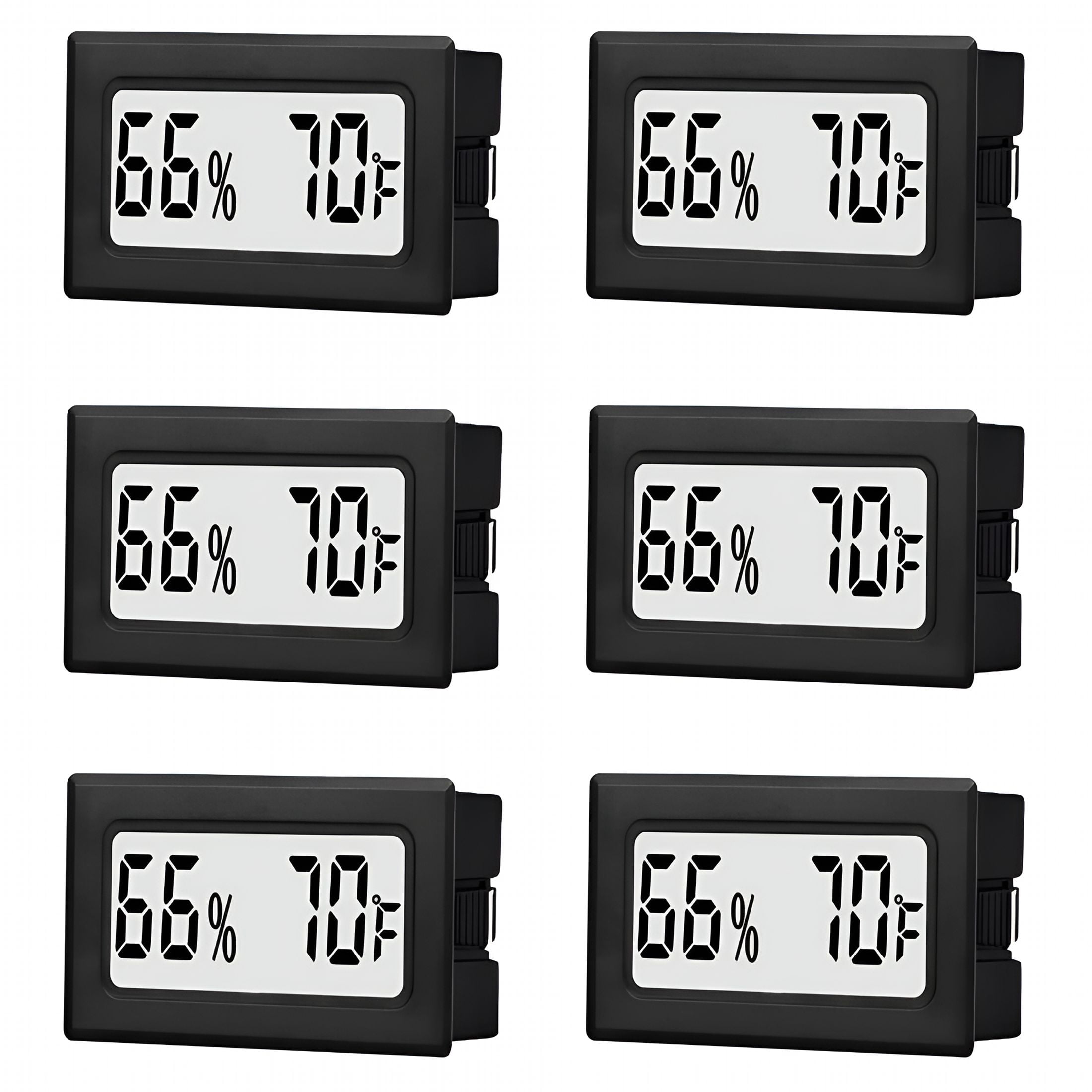 GJX 6 Pack Mini Small Digital Hygrometer Thermometer Indoor Humidity ...