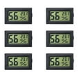GJX 6 Pcs Wireless Thermometer, LCD Display Hygrometer, Indoor Outdoor ...
