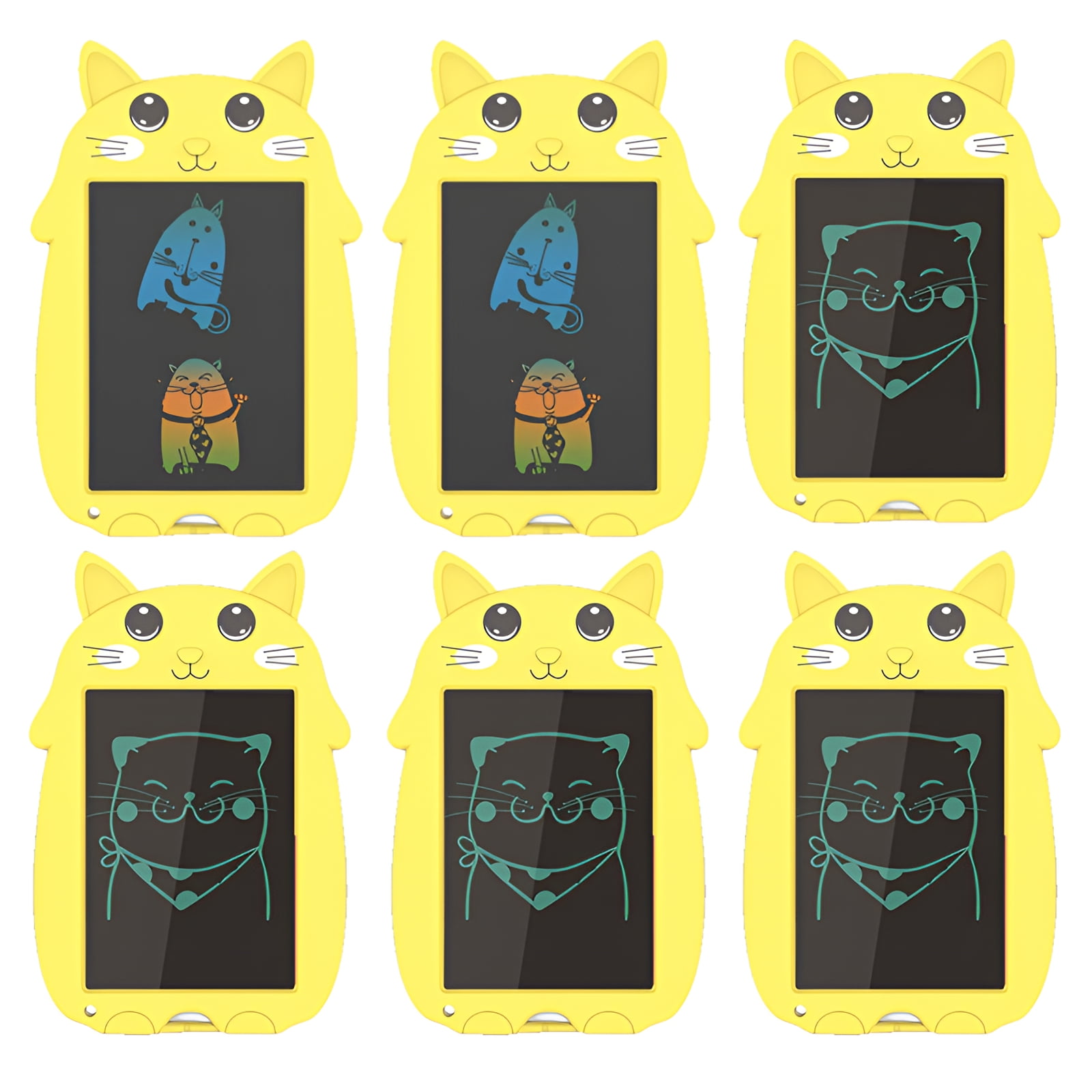 GJX 6Pcs LCD Writing Tablet for Kids,9" Drawing Board,ABS Writing ...